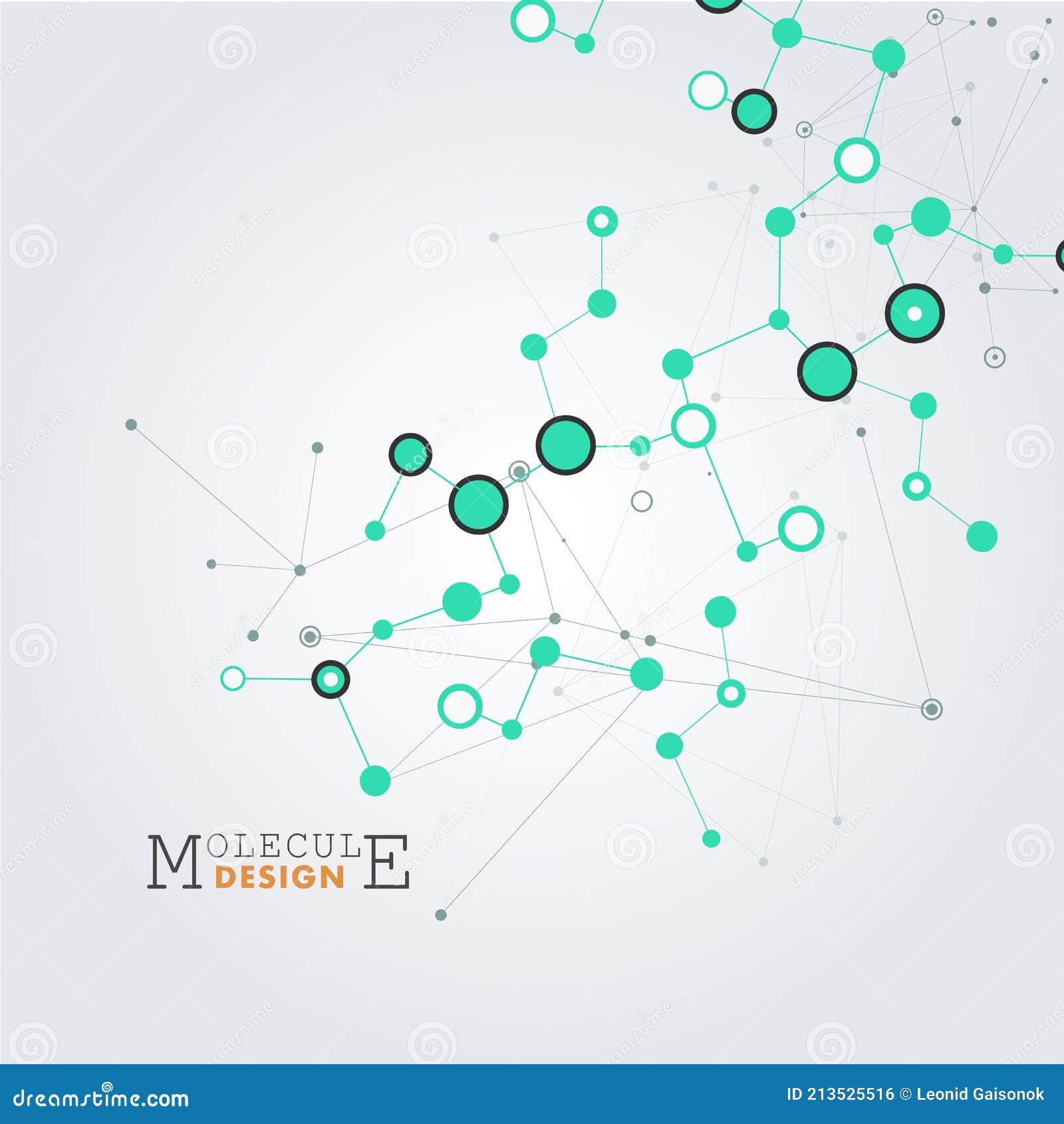 Circle Network Connect on White Background. Internet Technology. Line ...