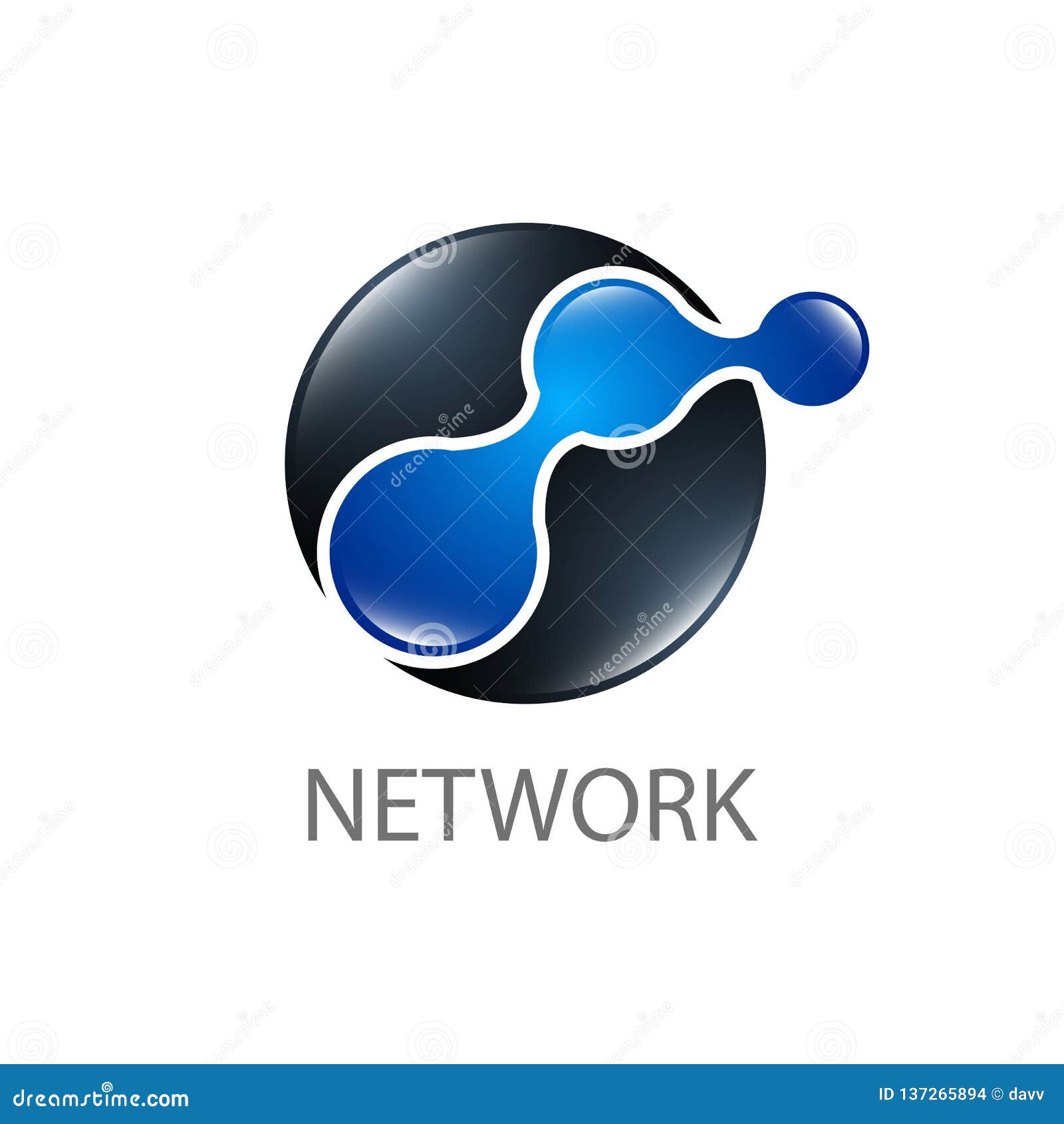 Circle Network Link Logo Concept Design. Symbol Graphic Template ...