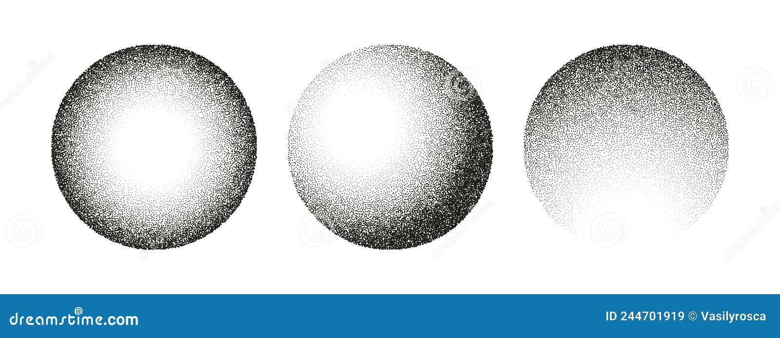Circle Noise Texture Dotwork Grain 3D Sphere Planet Dot Vector Halftone ...
