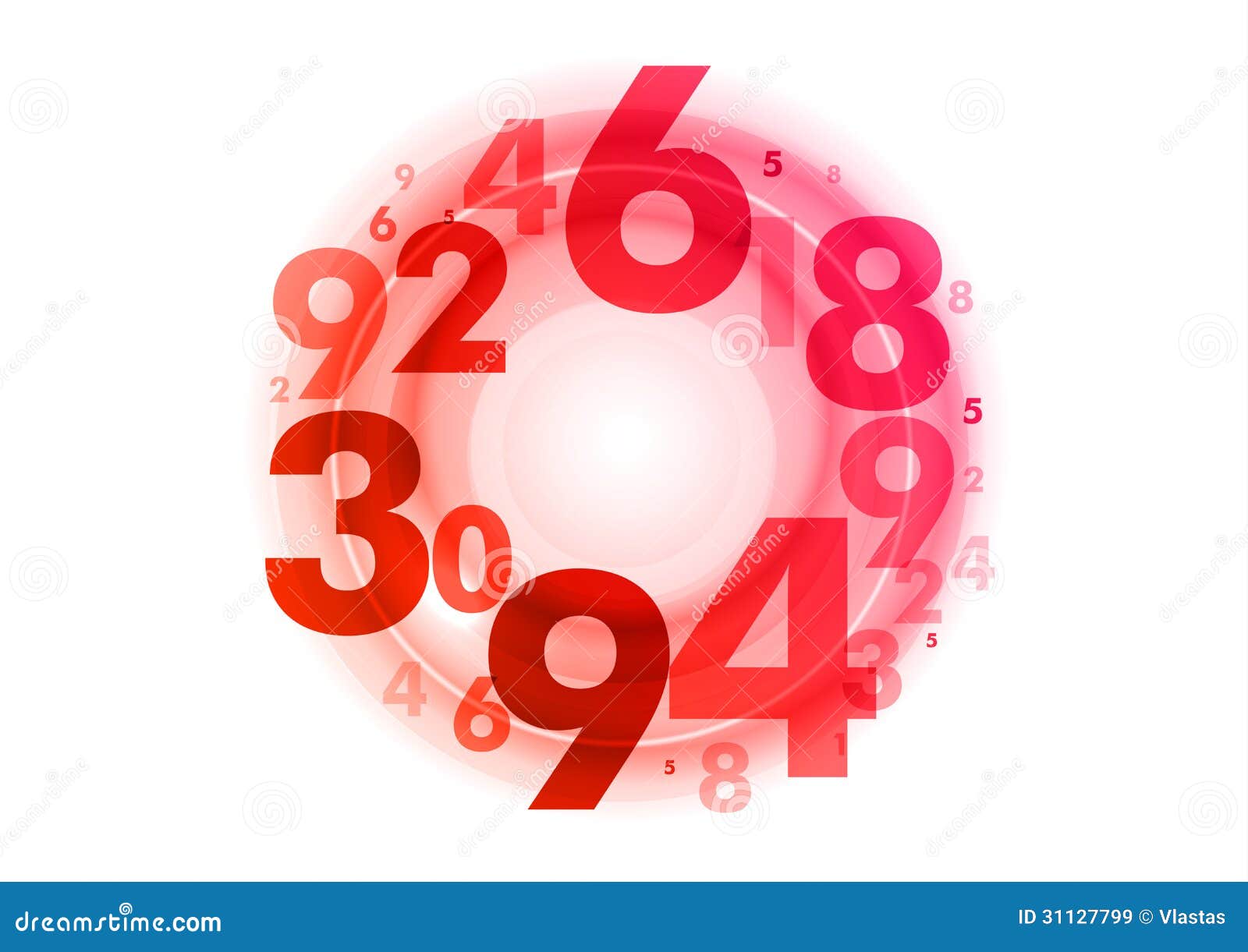 Circle of numbers stock vector. Illustration of design - 31127799