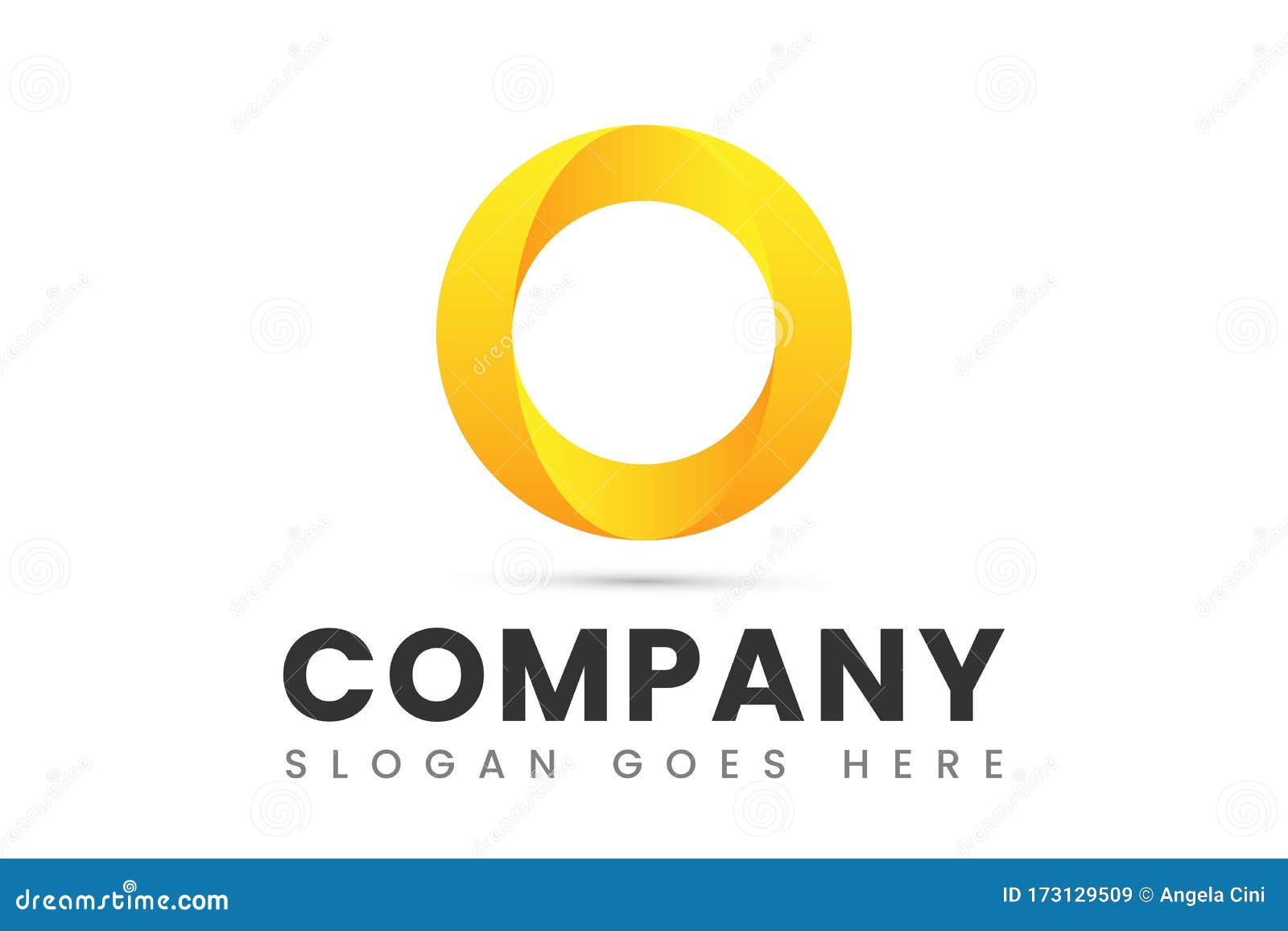 Circle O Logo Design 3D stock vector. Illustration of mark - 173129509
