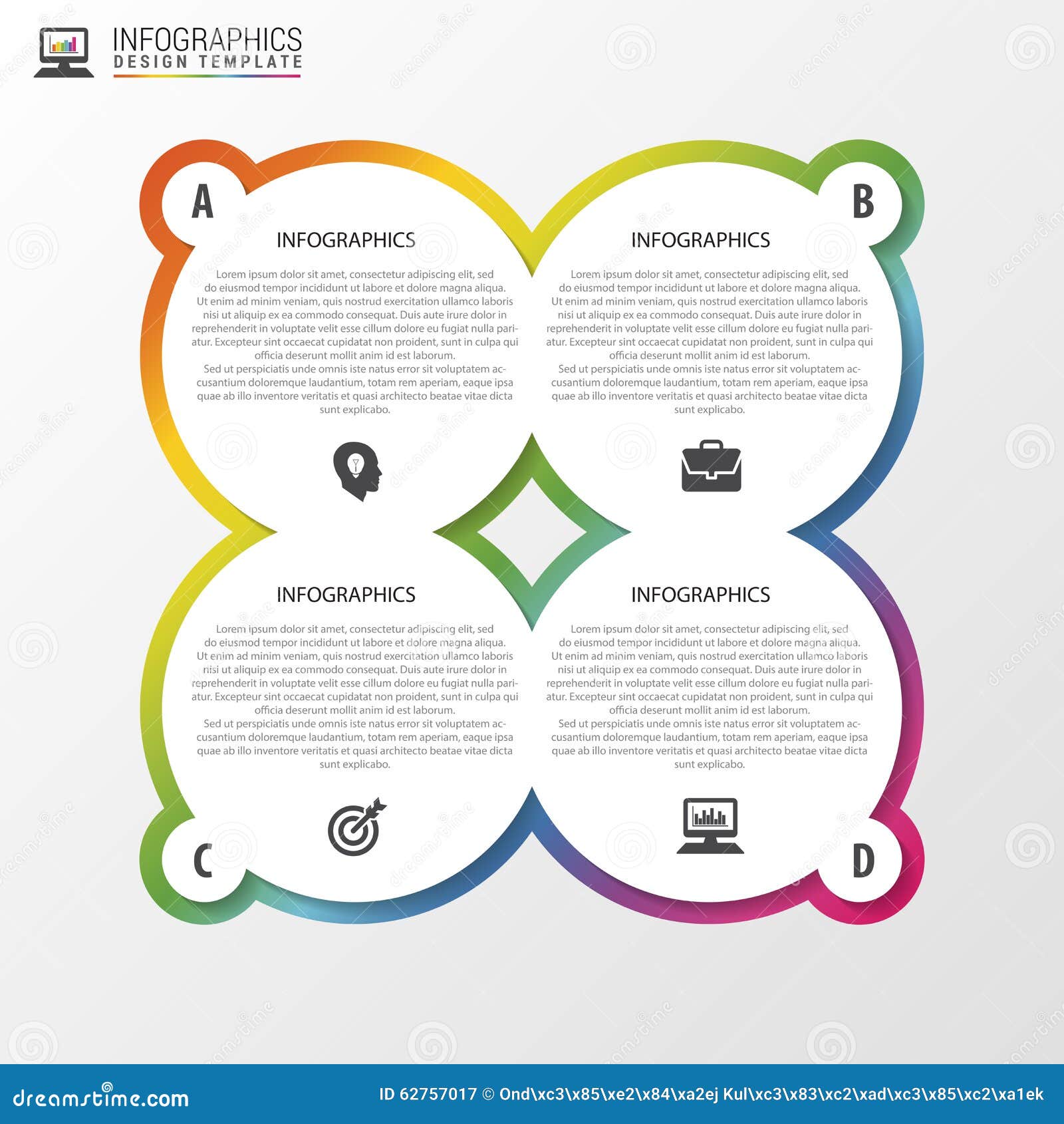 Circle Objects. Infographic Design. Template for Diagram, Graph ...