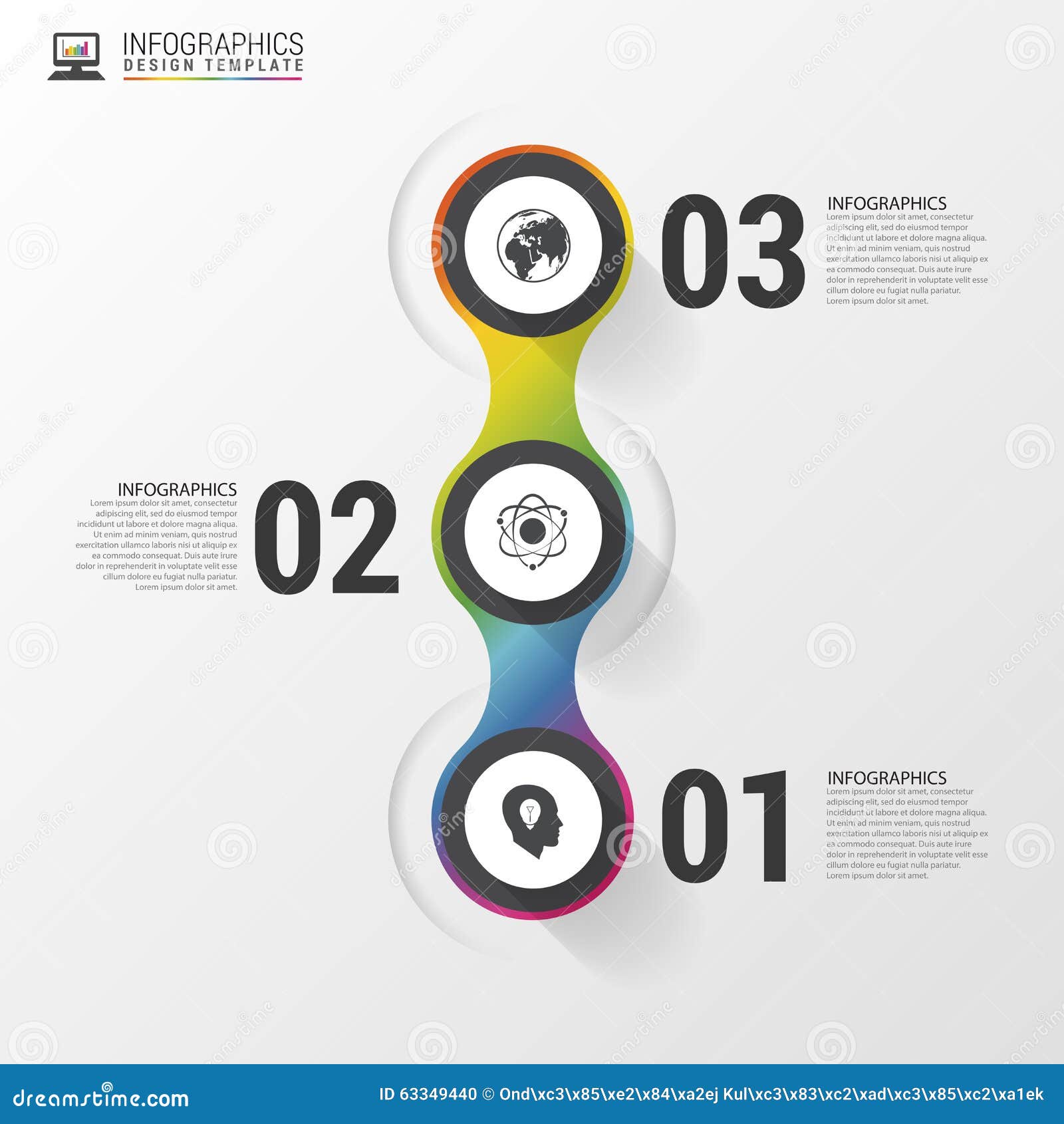 Circle Objects. Infographic Design. Template for Diagram, Graph ...