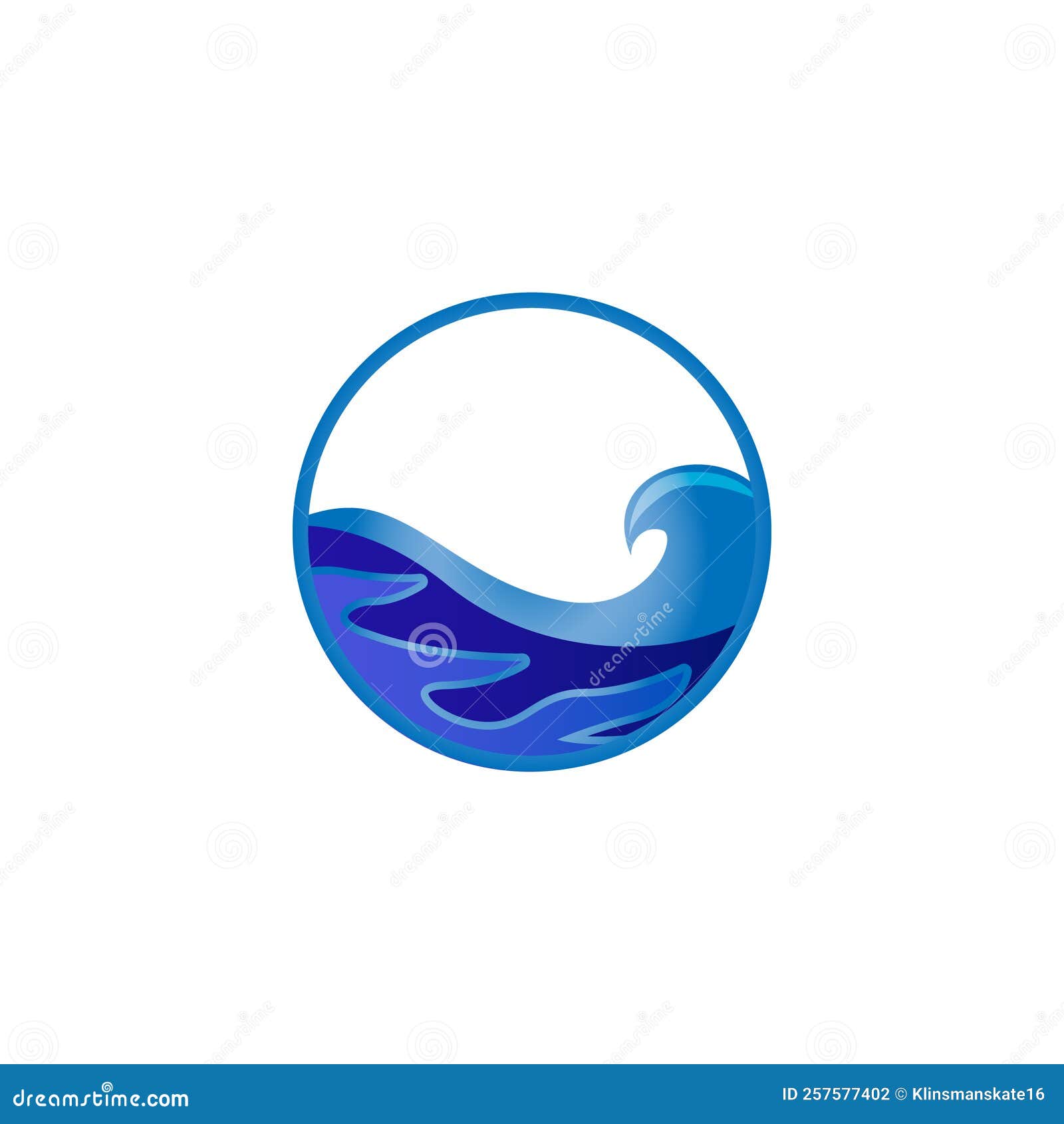 Circle Ocean Wave Logo Concept Vector Stock Vector - Illustration of ...
