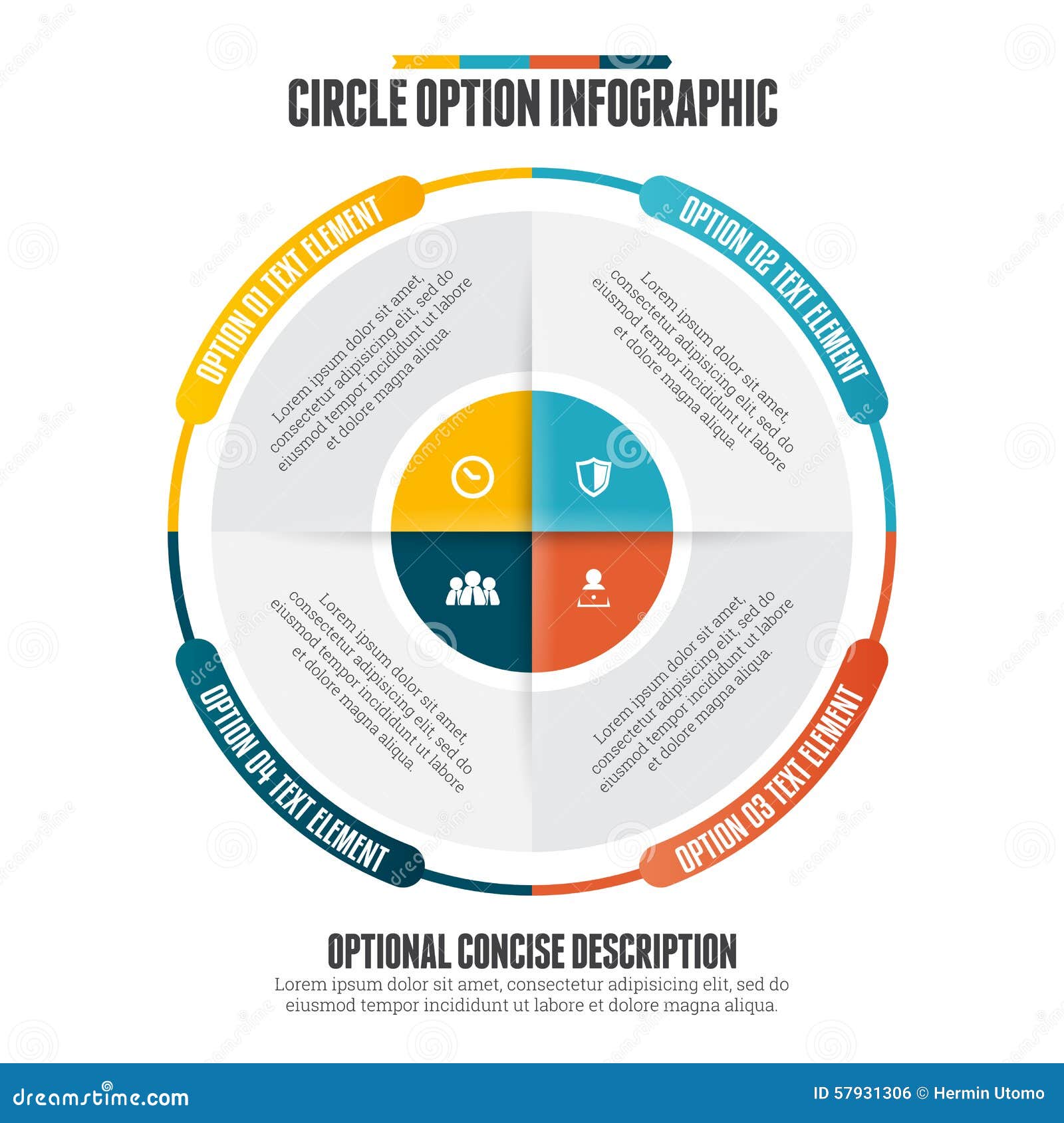 Circle Option Infographic stock vector. Illustration of step - 57931306