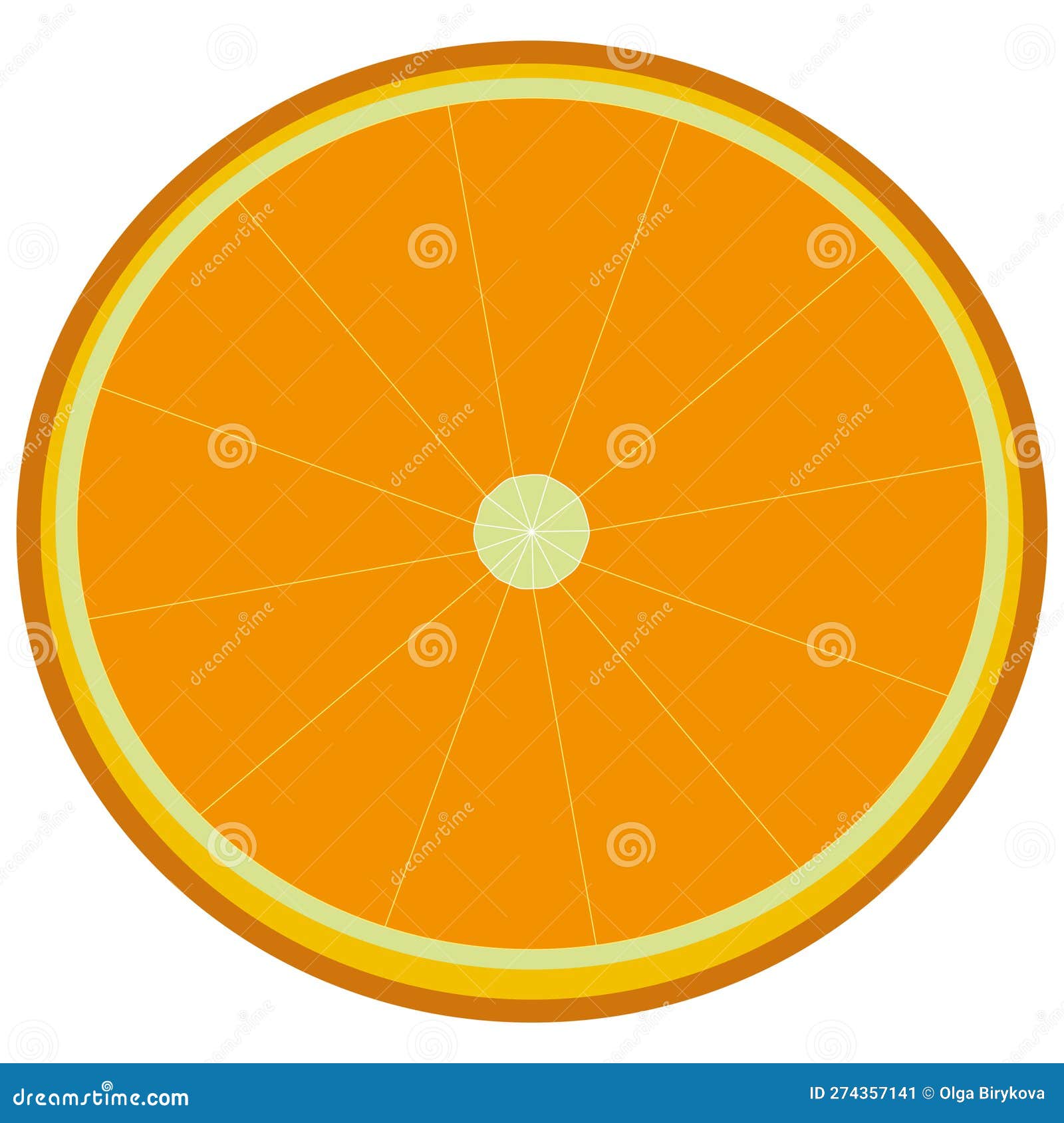 Circle of orange stock illustration. Illustration of cute - 274357141