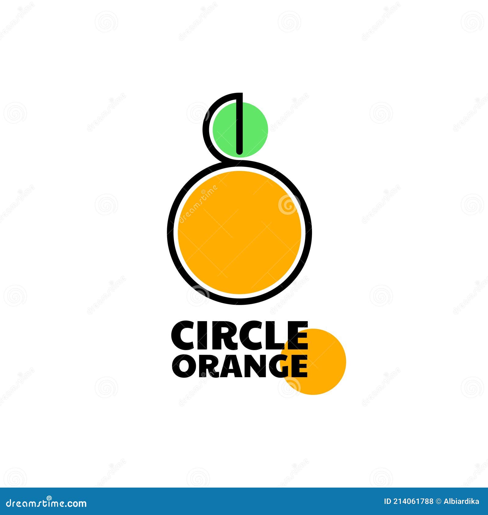 Circle Orange Fruit Logo Design Vector Stock Vector - Illustration of ...