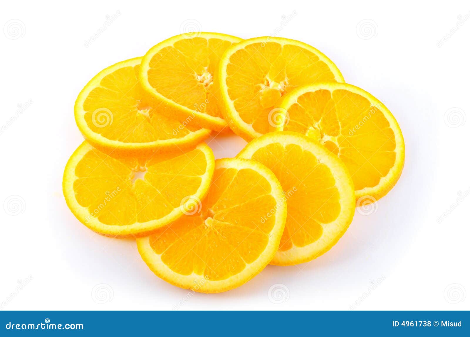 Circle of Orange Slices stock photo. Image of citrus, fresh - 4961738