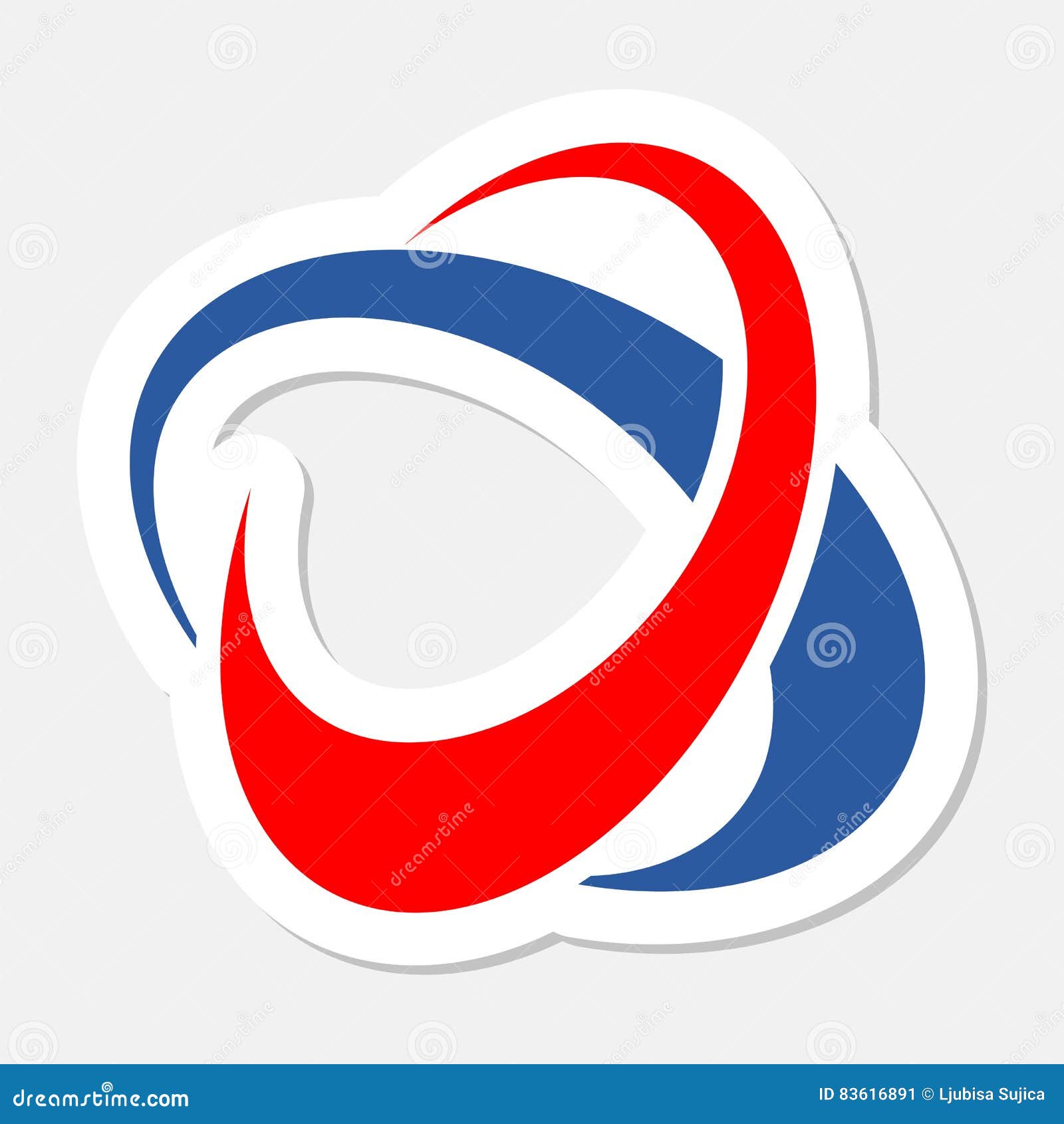 Circle Orbit Abstract Sticker Stock Vector - Illustration of connection ...