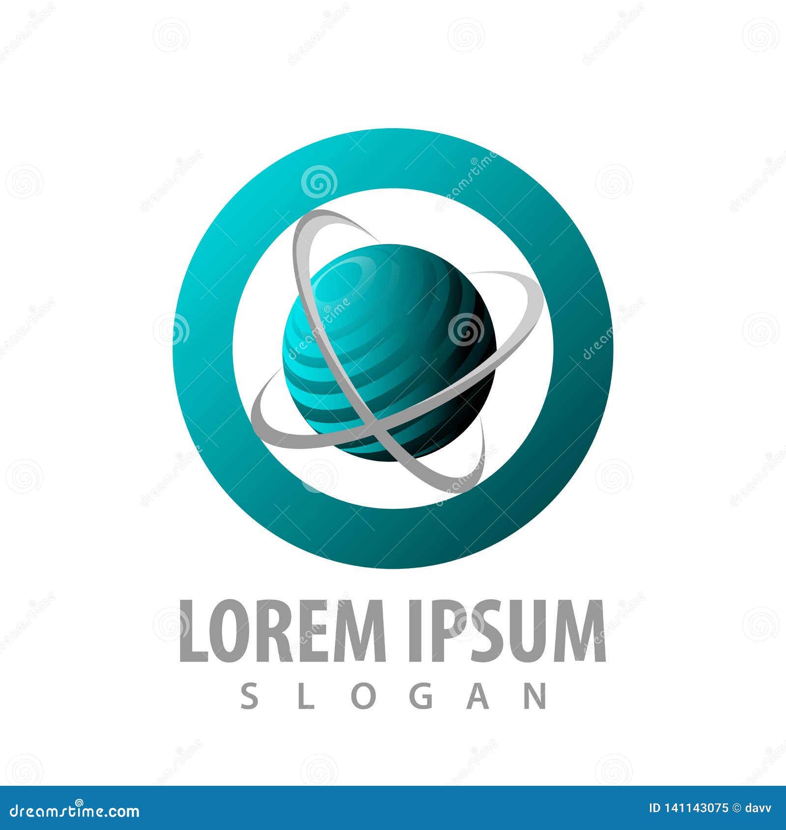 Circle Orbit Planet Logo Concept Design. Symbol Graphic Template ...