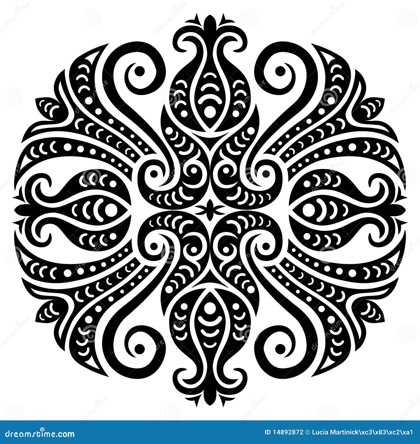 Circle ornament stock vector. Illustration of decorative - 14892872