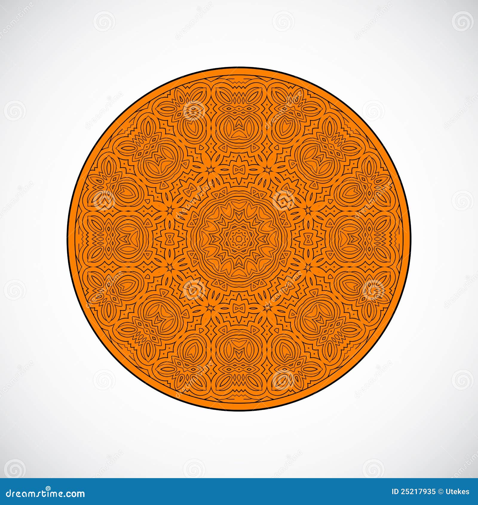 Circle ornament. stock vector. Illustration of victorian - 25217935