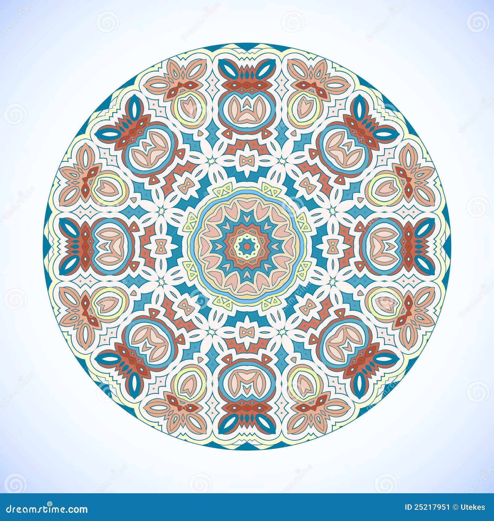 Circle ornament. stock vector. Illustration of vector - 25217951