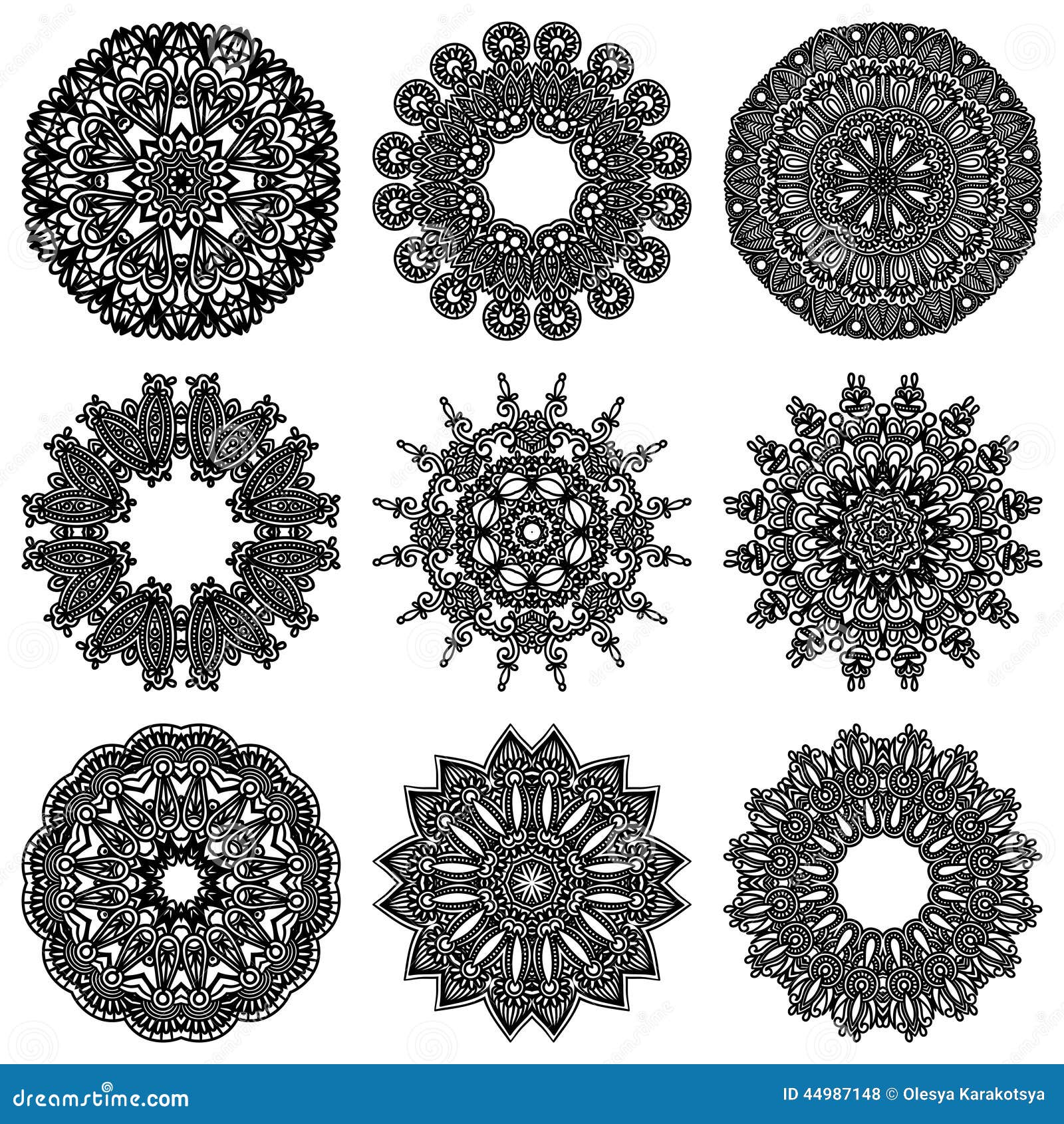 Ornamental Round Floral Lace Pattern. Stock Photography | CartoonDealer ...