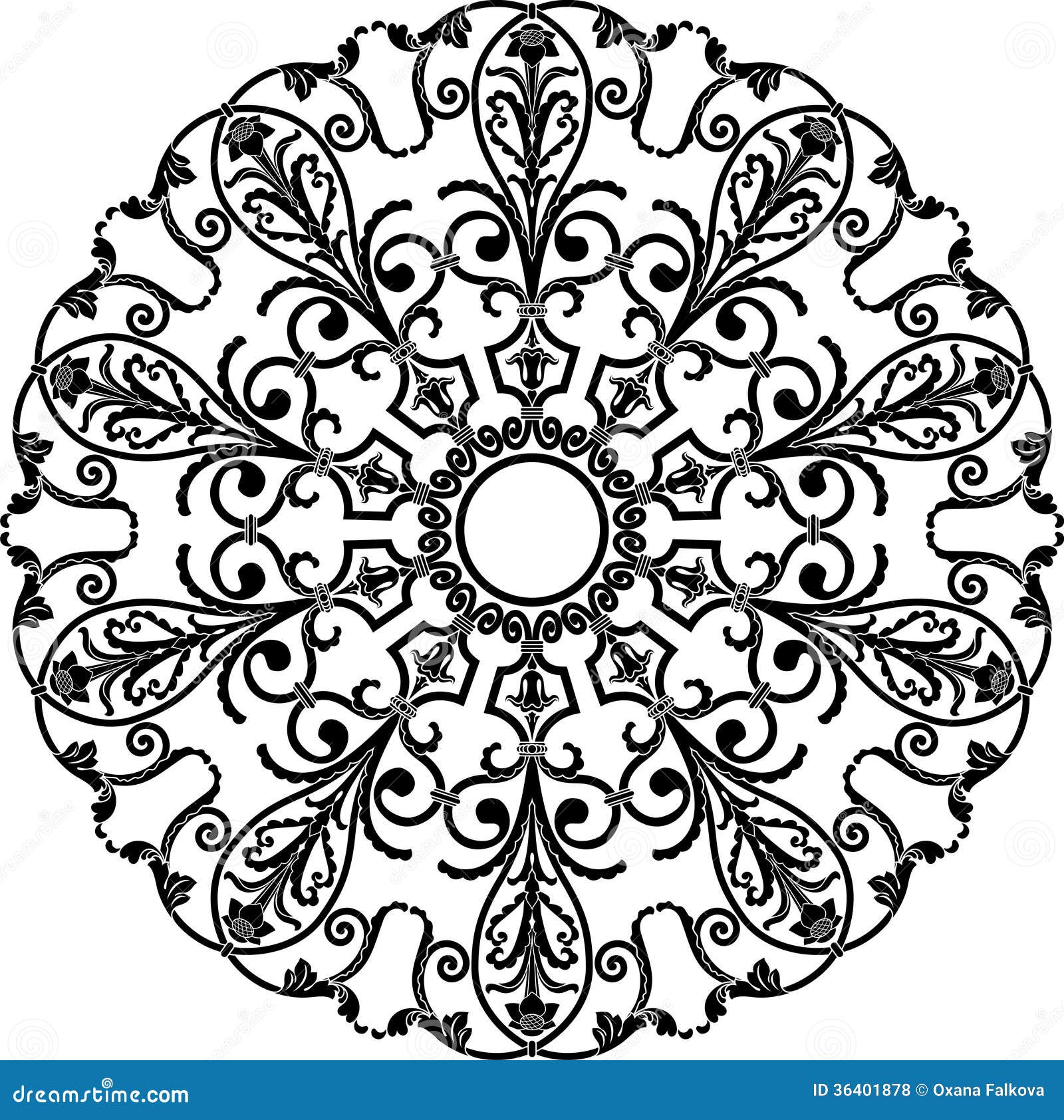 Circle ornament stock vector. Illustration of pattern - 36401878