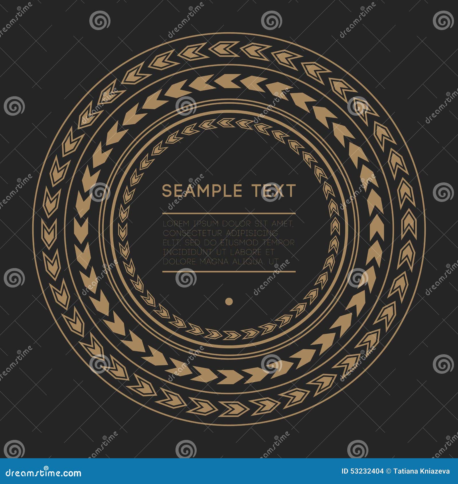 Circle Ornamental Decorative Frame Stock Vector - Illustration of ...