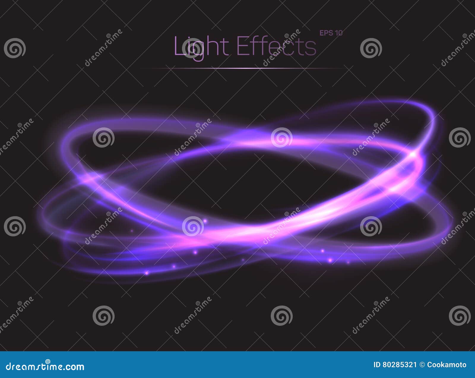 Circle or Ovals Light Effects Background Stock Vector - Illustration of ...
