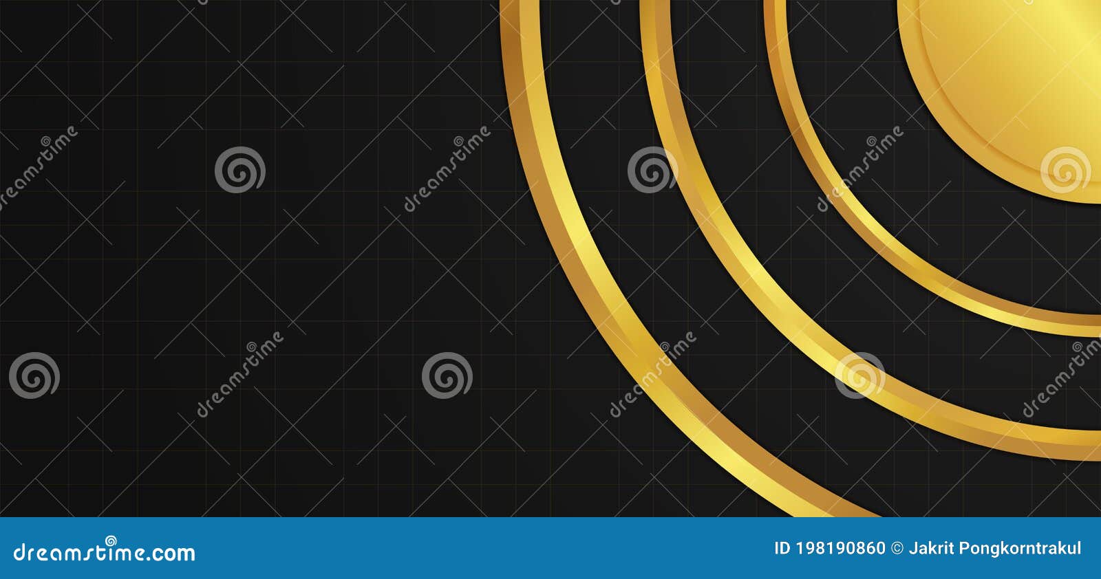 Circle Overlap Shape Luxury Gold Design Line Pattern Background Stock ...