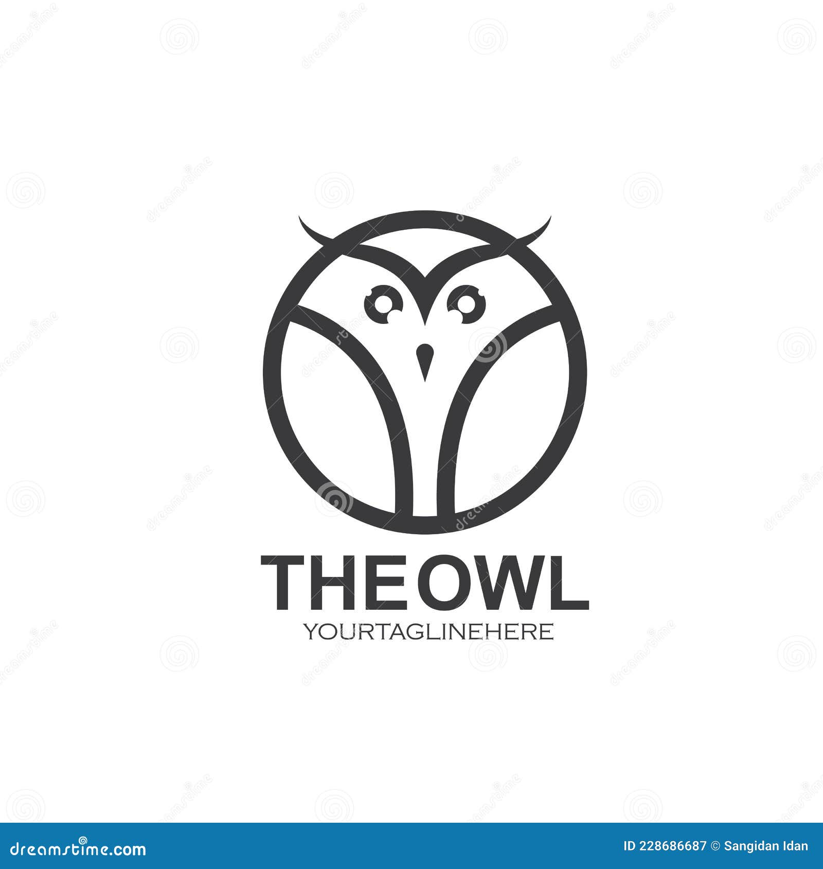Circle Owl Icon Vector Illustration Concept Design Stock Vector ...