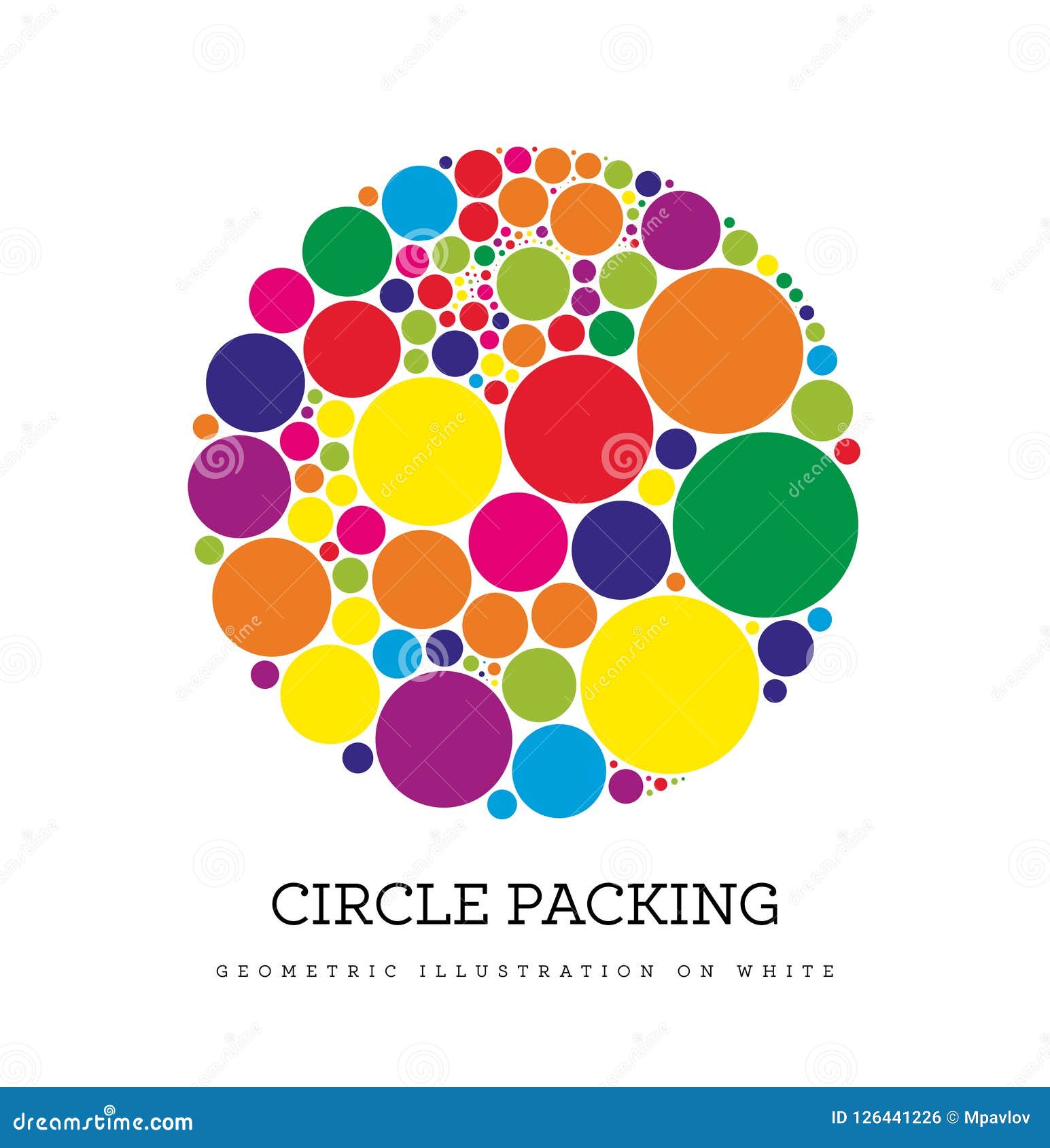 Circle Packing Abstract Background Image Stock Photo | CartoonDealer ...