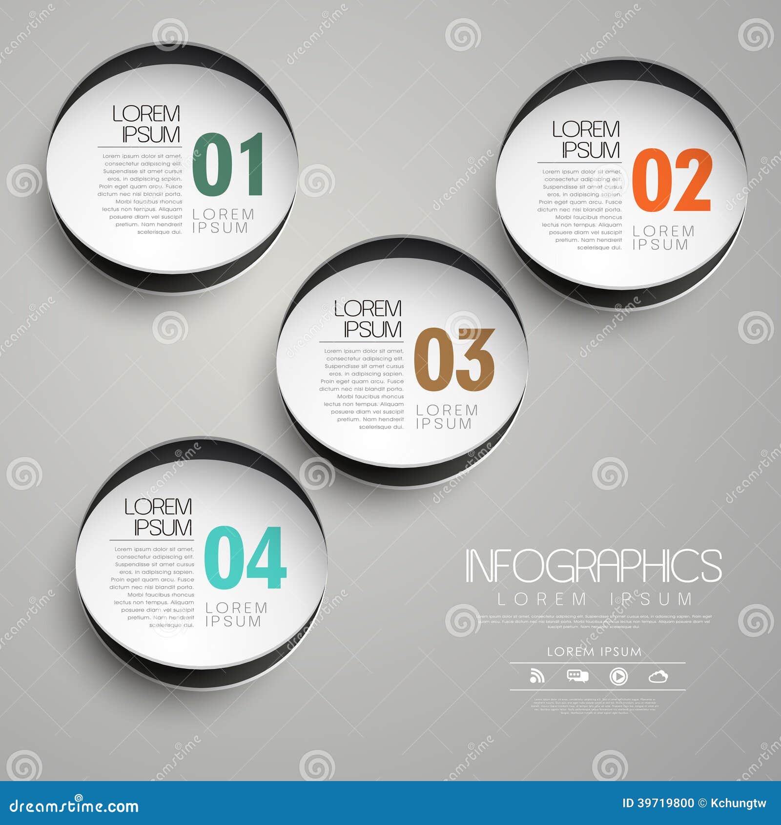 Circle Paper Label Infographic Elements Stock Vector - Illustration of ...
