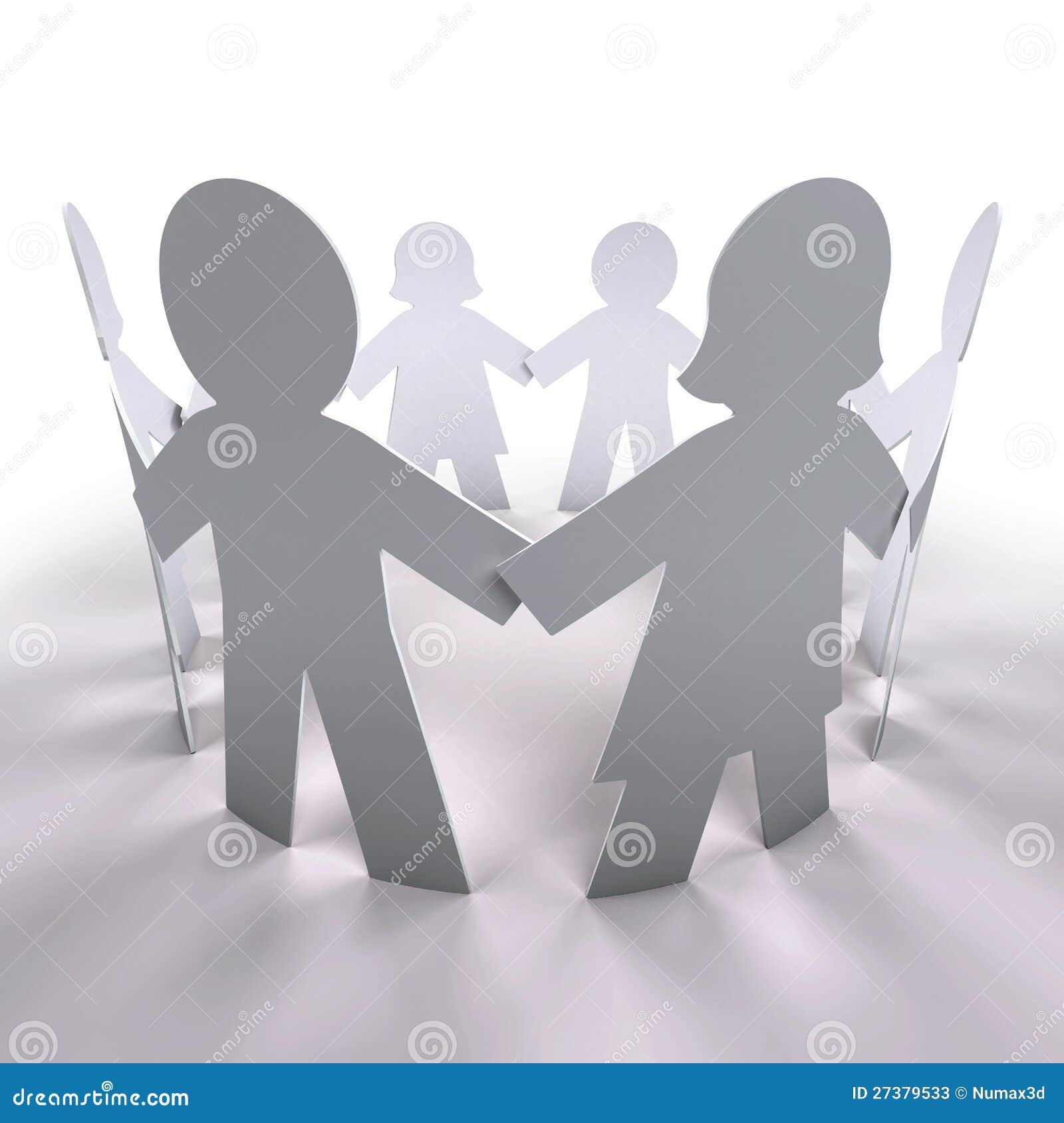 Circle Paper People with Clipping Path Stock Illustration ...