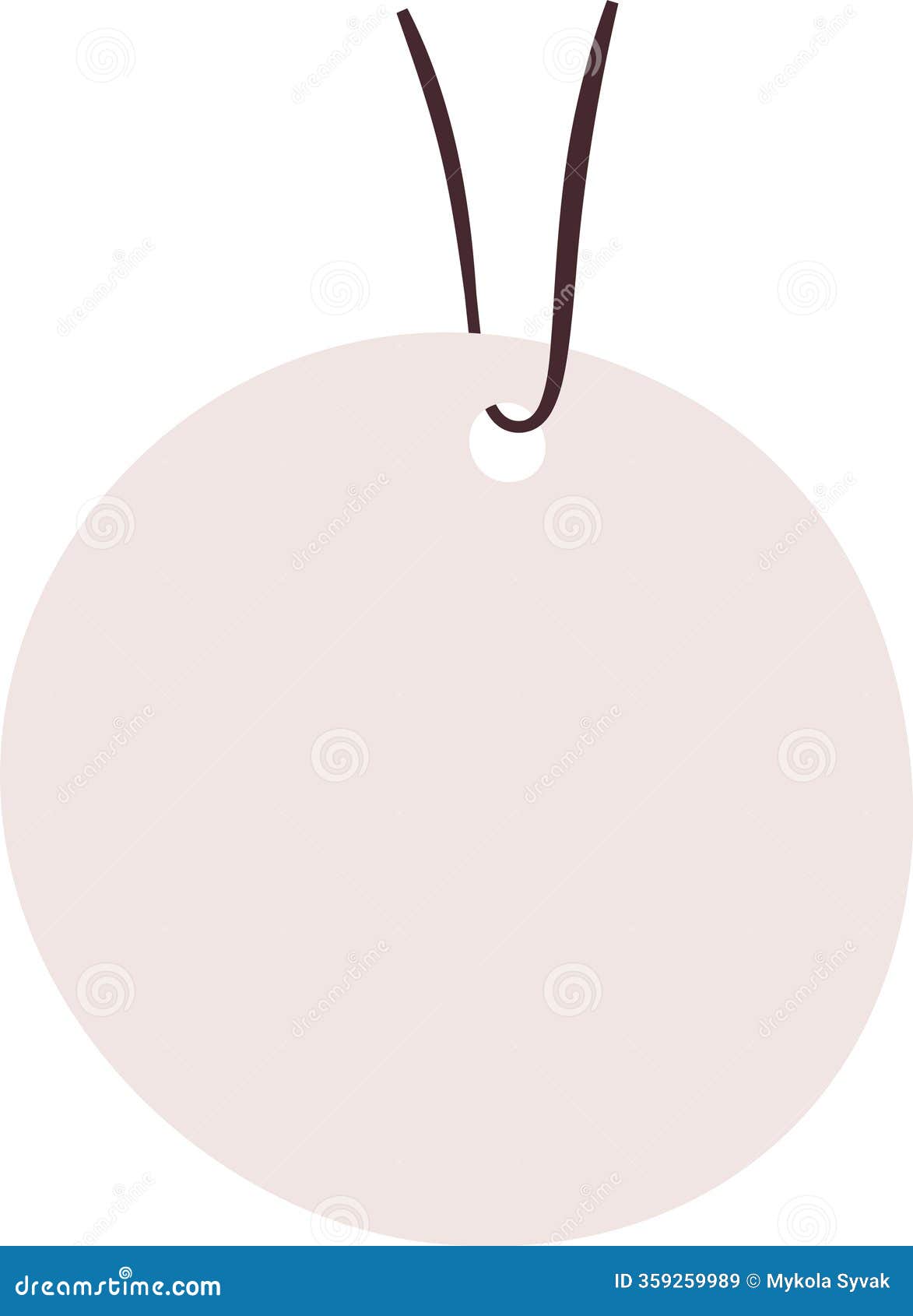 Circle Paper Tag Hanging stock illustration. Illustration of round ...