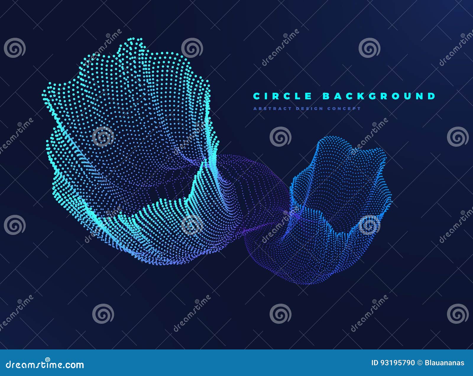 Circle Particle Flower Tube Shape Stock Vector - Illustration of vector ...
