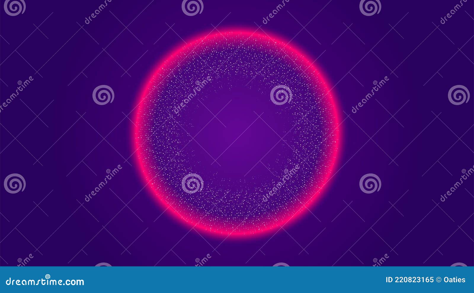 Circle Particle Tech Dynamic Wave Abstract Background Stock Vector ...