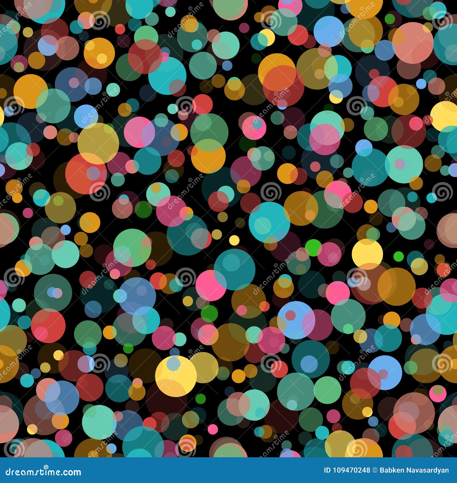 Circle Particles Seamless Pattern Stock Vector - Illustration of style ...
