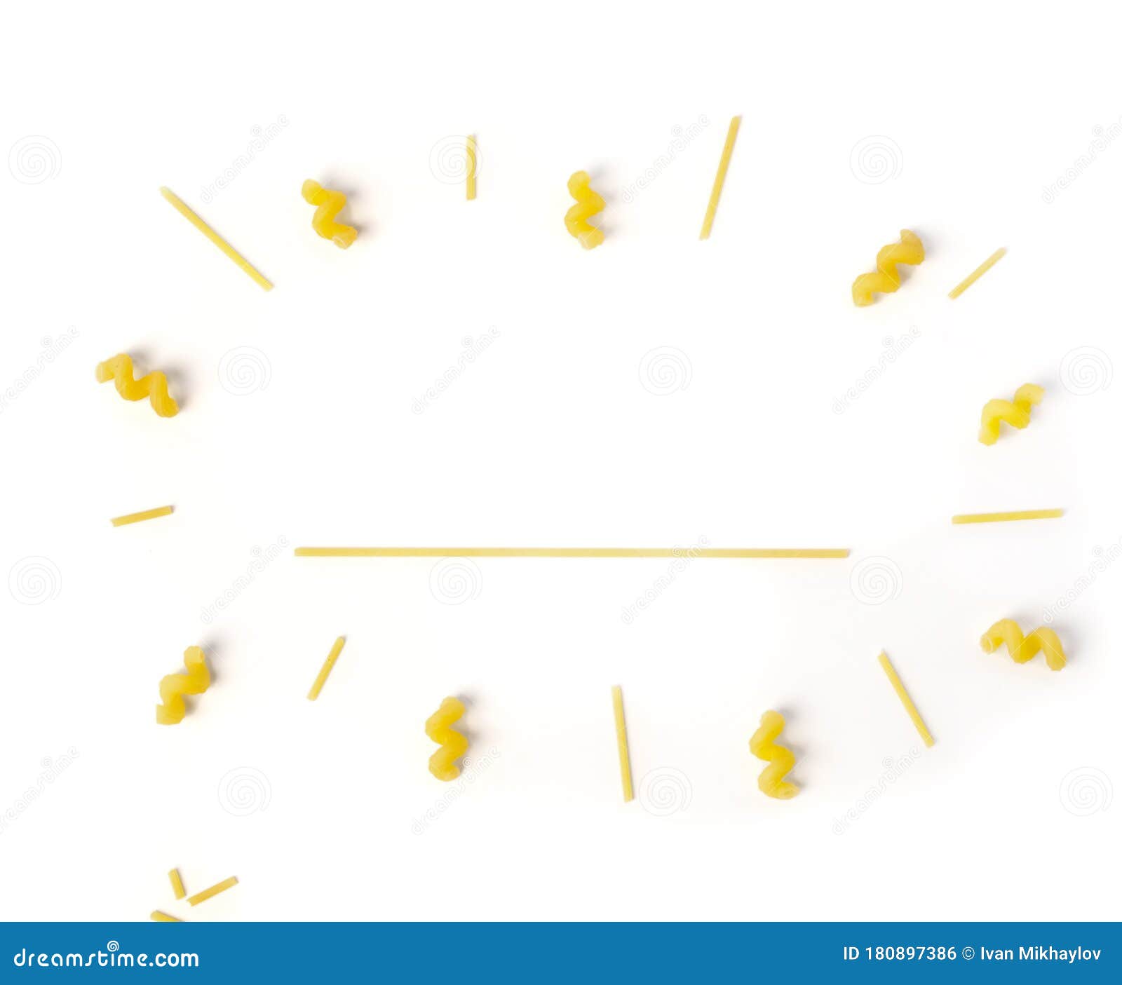 Circle of Pasta Isolated White Stock Photo - Image of macaroni, cuisine ...