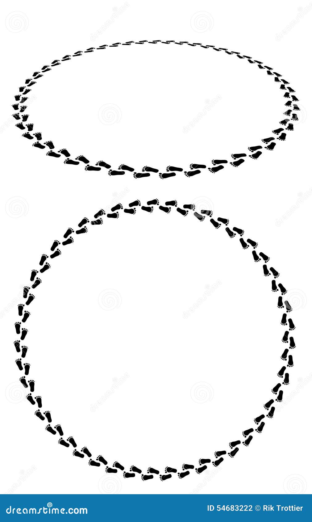 Circle path stock illustration. Illustration of footsteps - 54683222