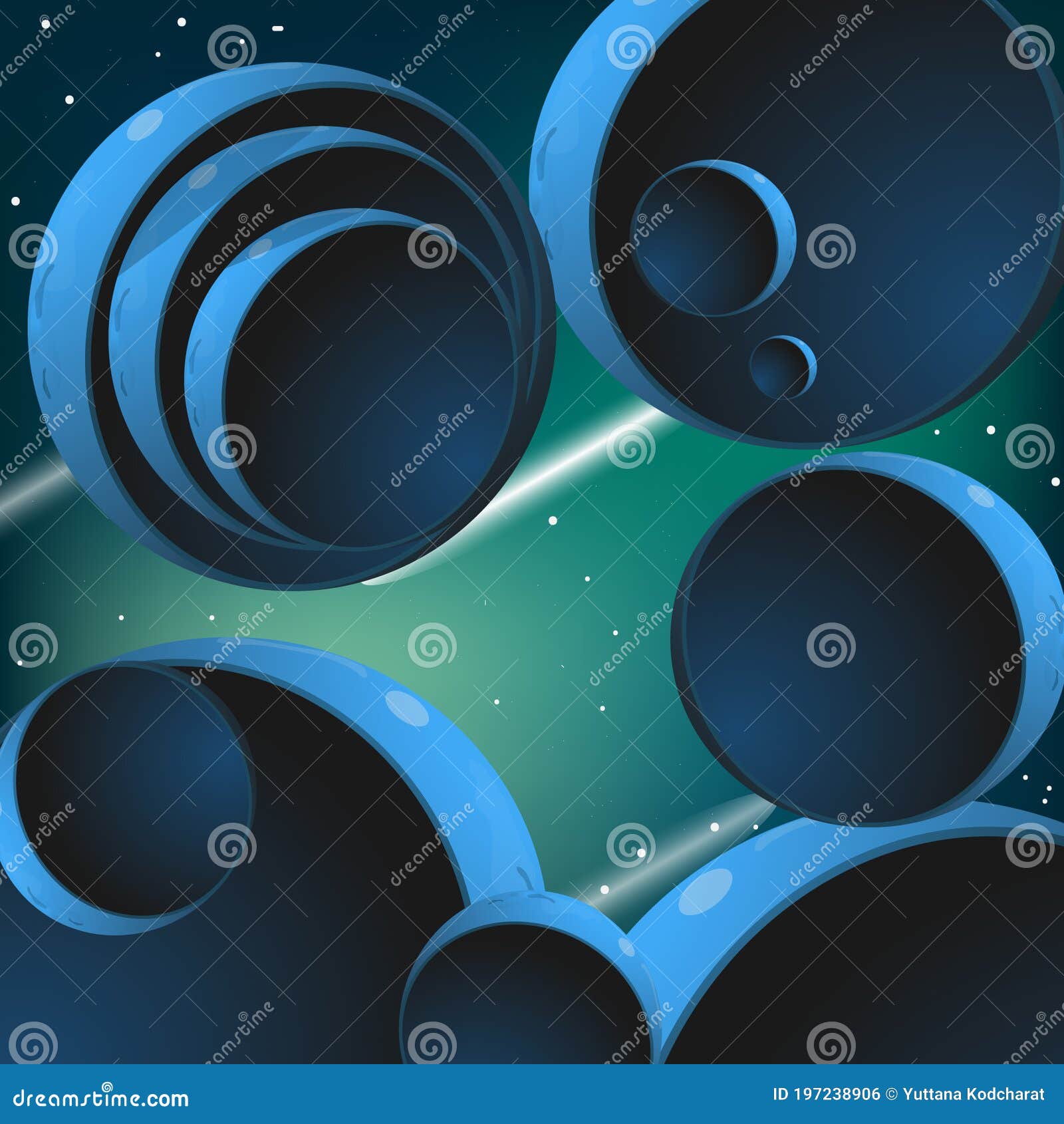 Black Background Circle and Starlight Stock Vector - Illustration of ...