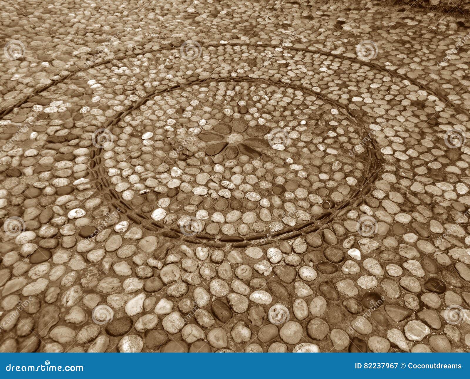 Circle Pattern Cobblestone Path of Mostar Old Town Stock Image - Image ...