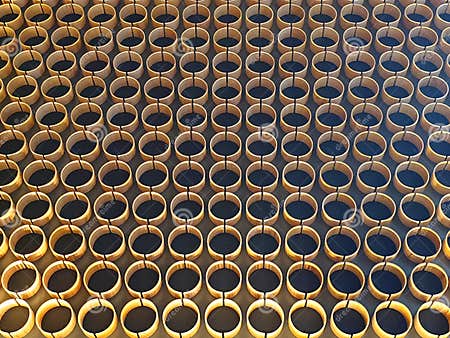 Circle Pattern Cylindrical Steel Pipes Background Stock Photo - Image ...