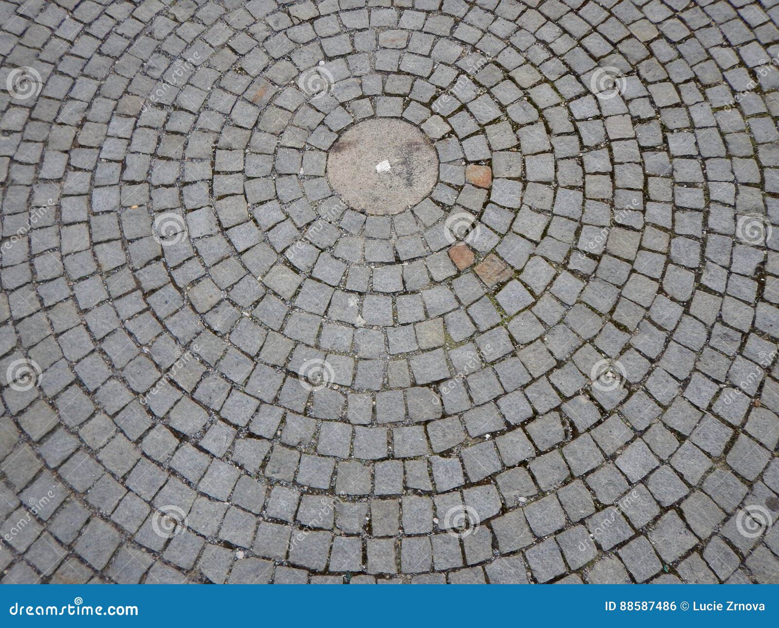 Circle Pattern Made of Cobble Pavement Stock Photo - Image of ground ...