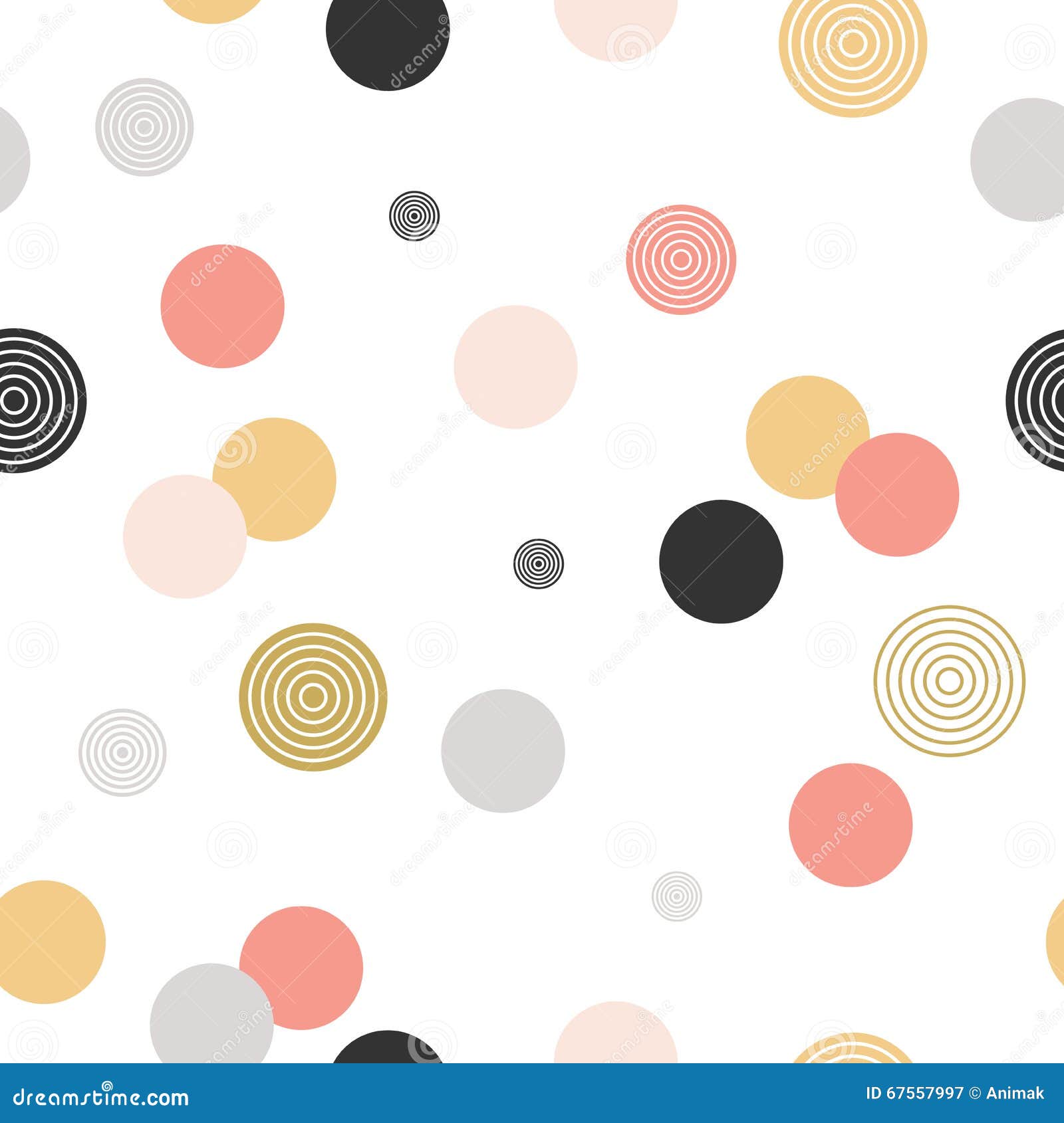 Circle Pattern. Modern Stylish Texture. Repeating Dot, Spiral, Round ...