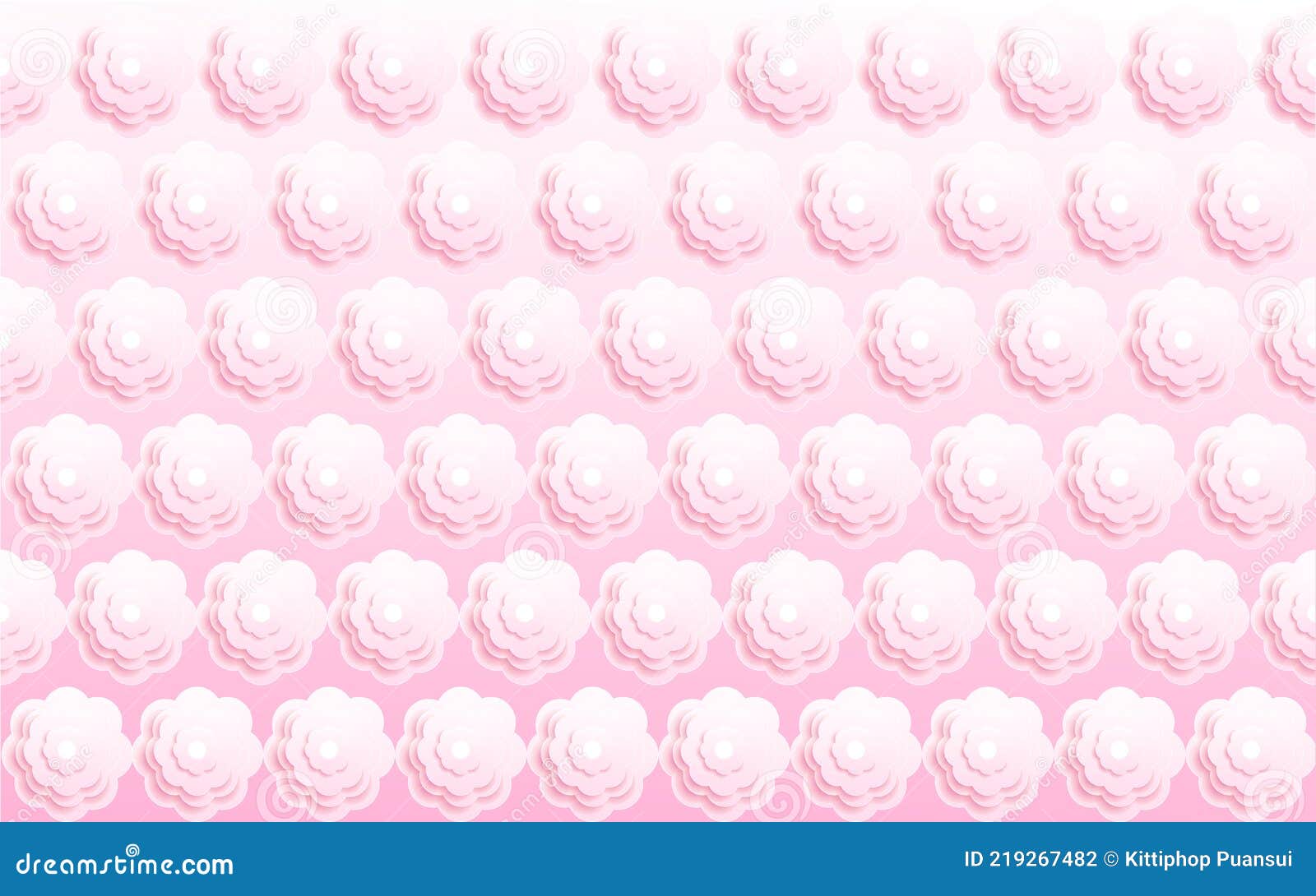 Circle Pattern or Pink Flowers Pattern. Stock Illustration ...