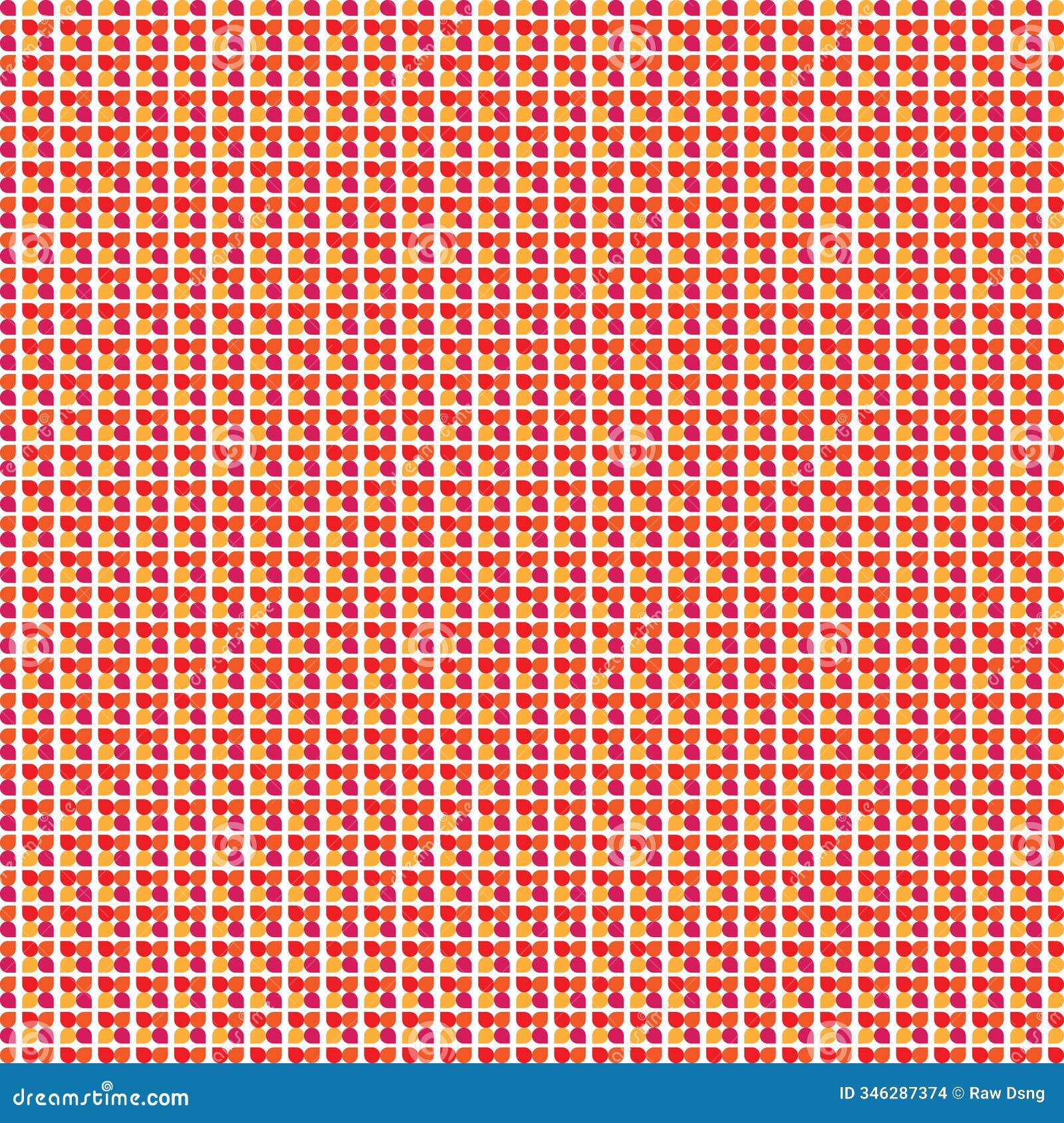 Circle Pattern with a Pointed End of a Square Combination. Stock ...