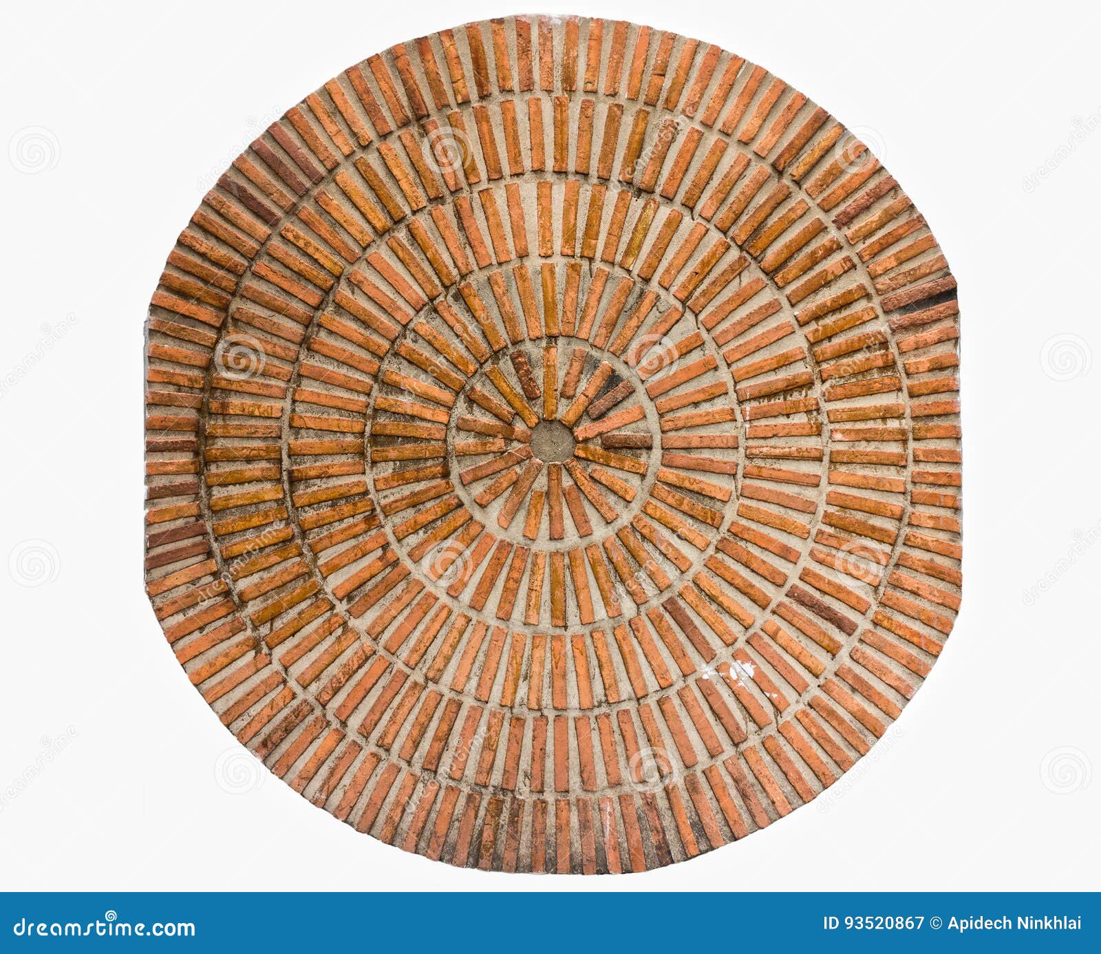 Circle Pattern and Texture of Brick Wall or Floor Stock Image - Image ...