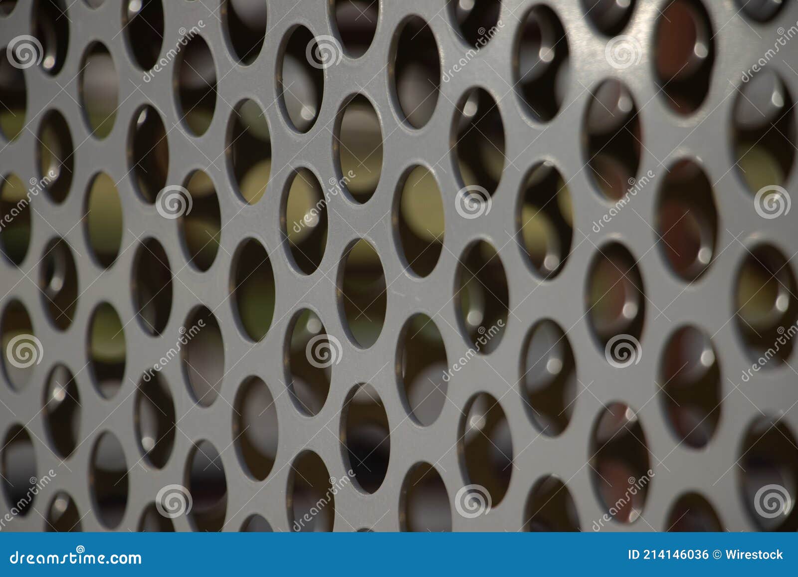 Circle Patterned Steel Fence Stock Photo - Image of background ...