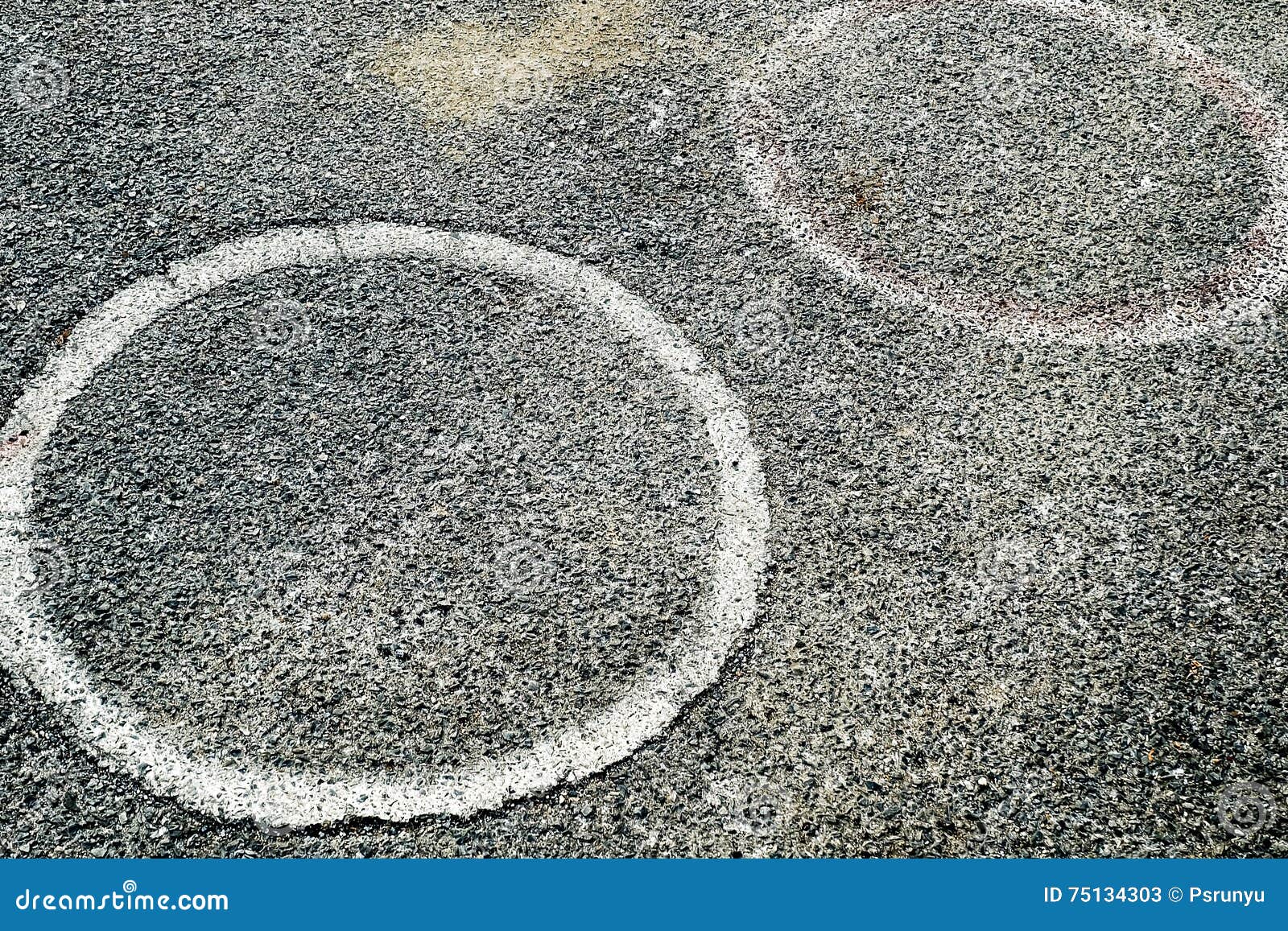 Circle on pavement stock image. Image of miles, gray - 75134303