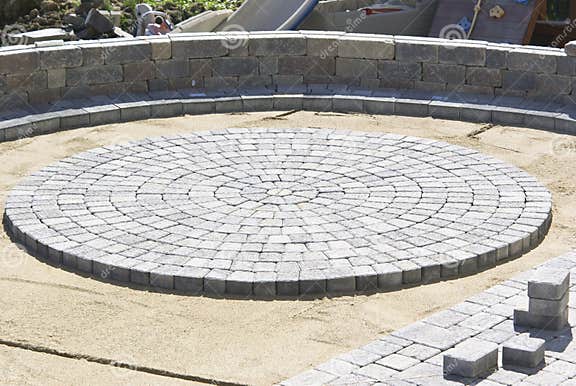 Circle Paver Design stock image. Image of pattern, landscape - 24234347