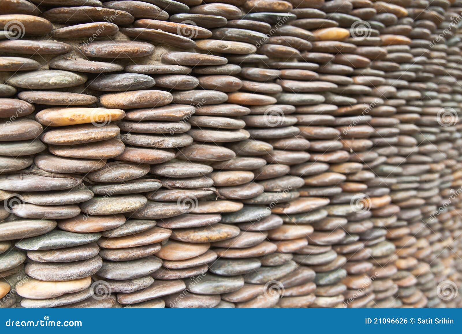 Circle pebble wall stock photo. Image of design, environment - 21096626