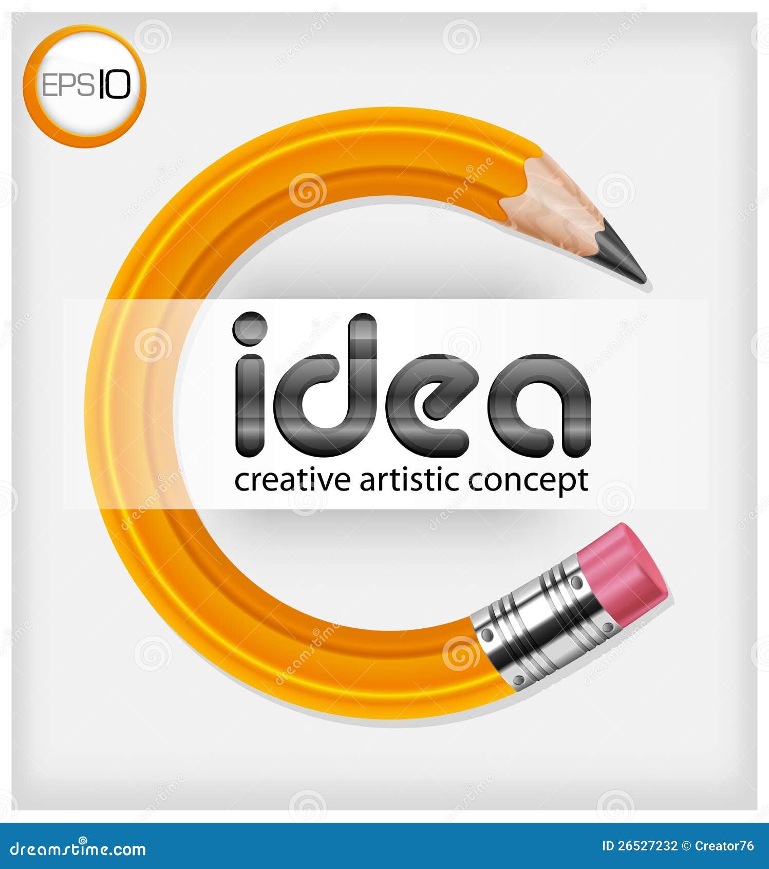 Circle pencil & text stock vector. Illustration of graphic - 26527232