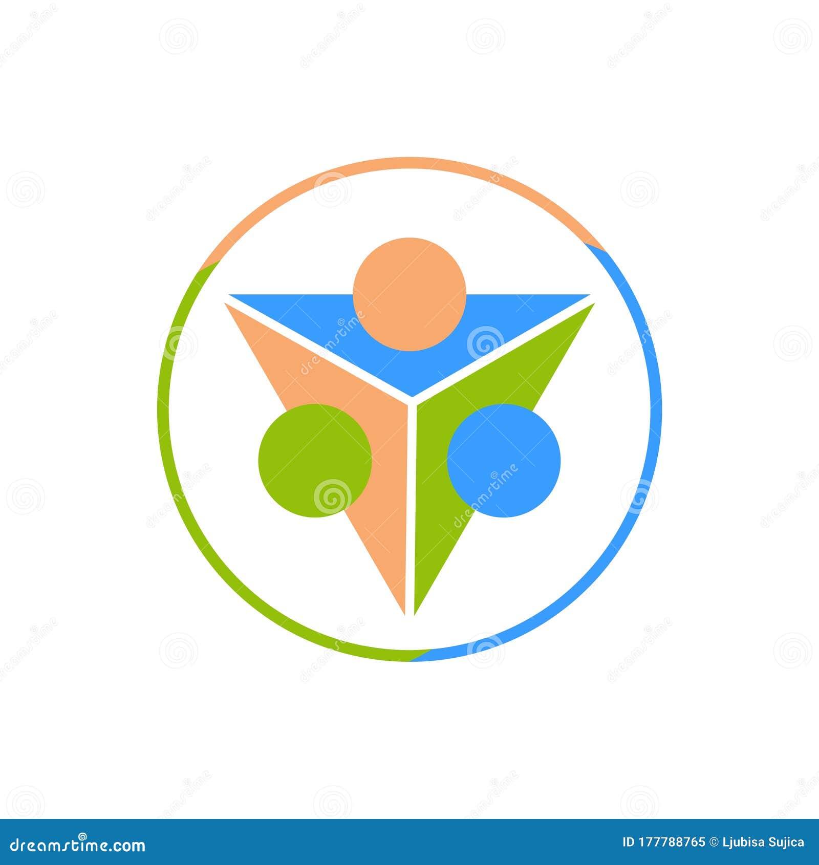 Circle People Together Unity Logo Design Template Illustration on White ... Circle People Together Unity Logo Design Template Illustration on White ...