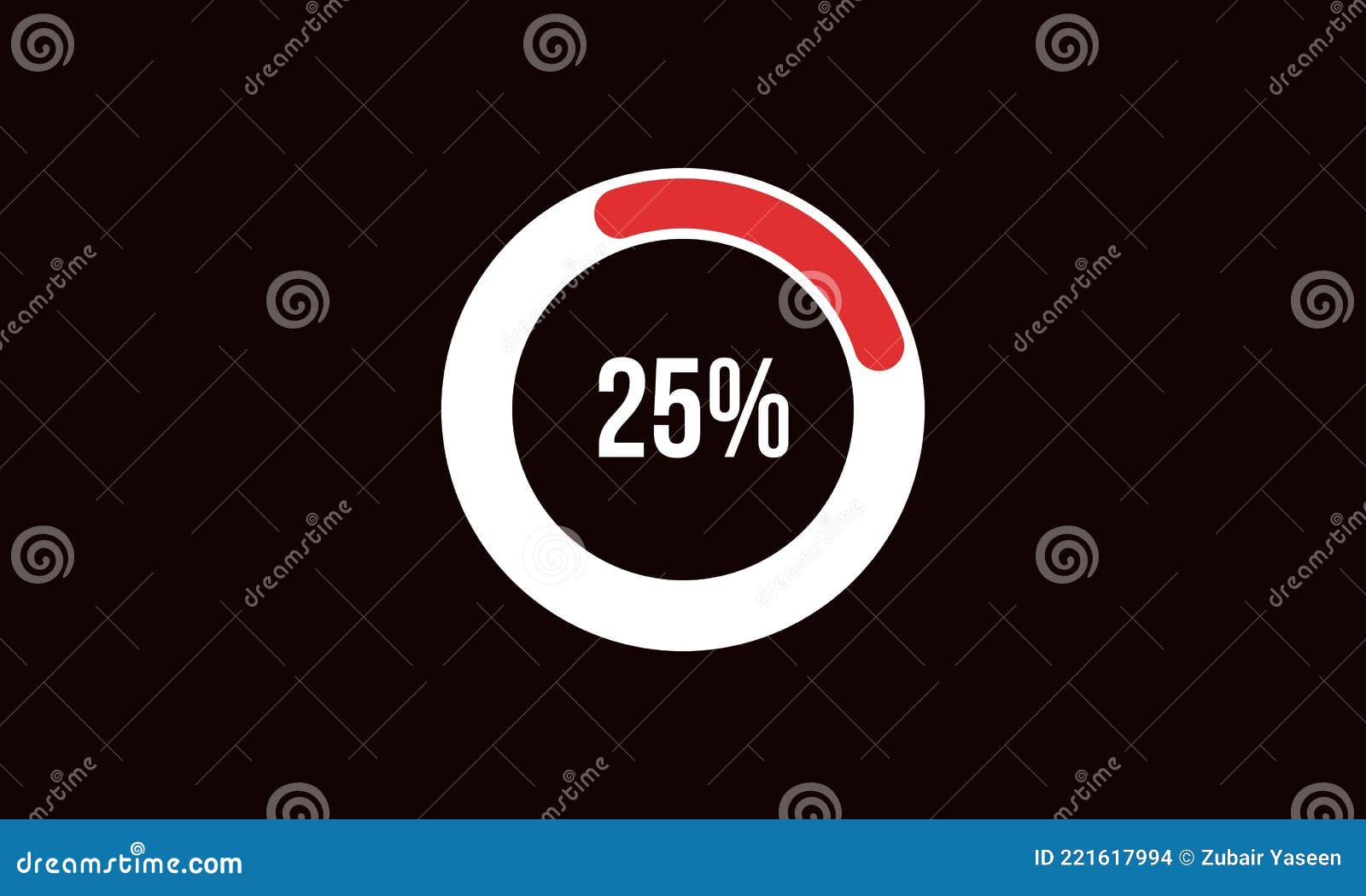 25 Percent Pie Chart. Percentage Vector Infographic Symbol Stock Vector ...