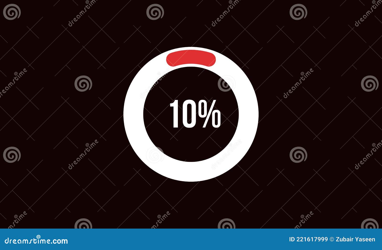 10 Percent Pie Chart. Percentage Vector Infographic Symbol Stock Vector ...