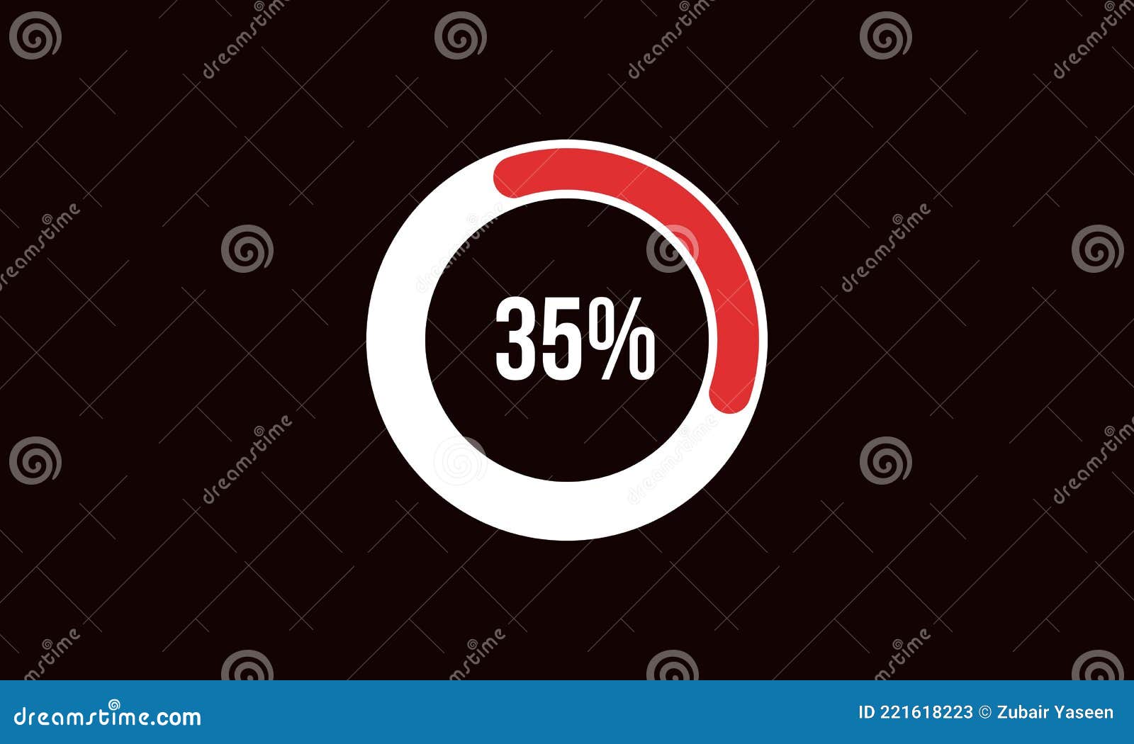 35 Percent Pie Chart. Percentage Vector Infographic Symbol Stock Vector ...