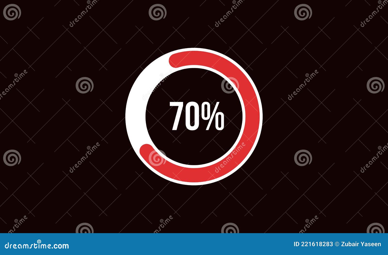 70 Percent Pie Chart. Percentage Vector Infographic Symbol Stock Vector ...